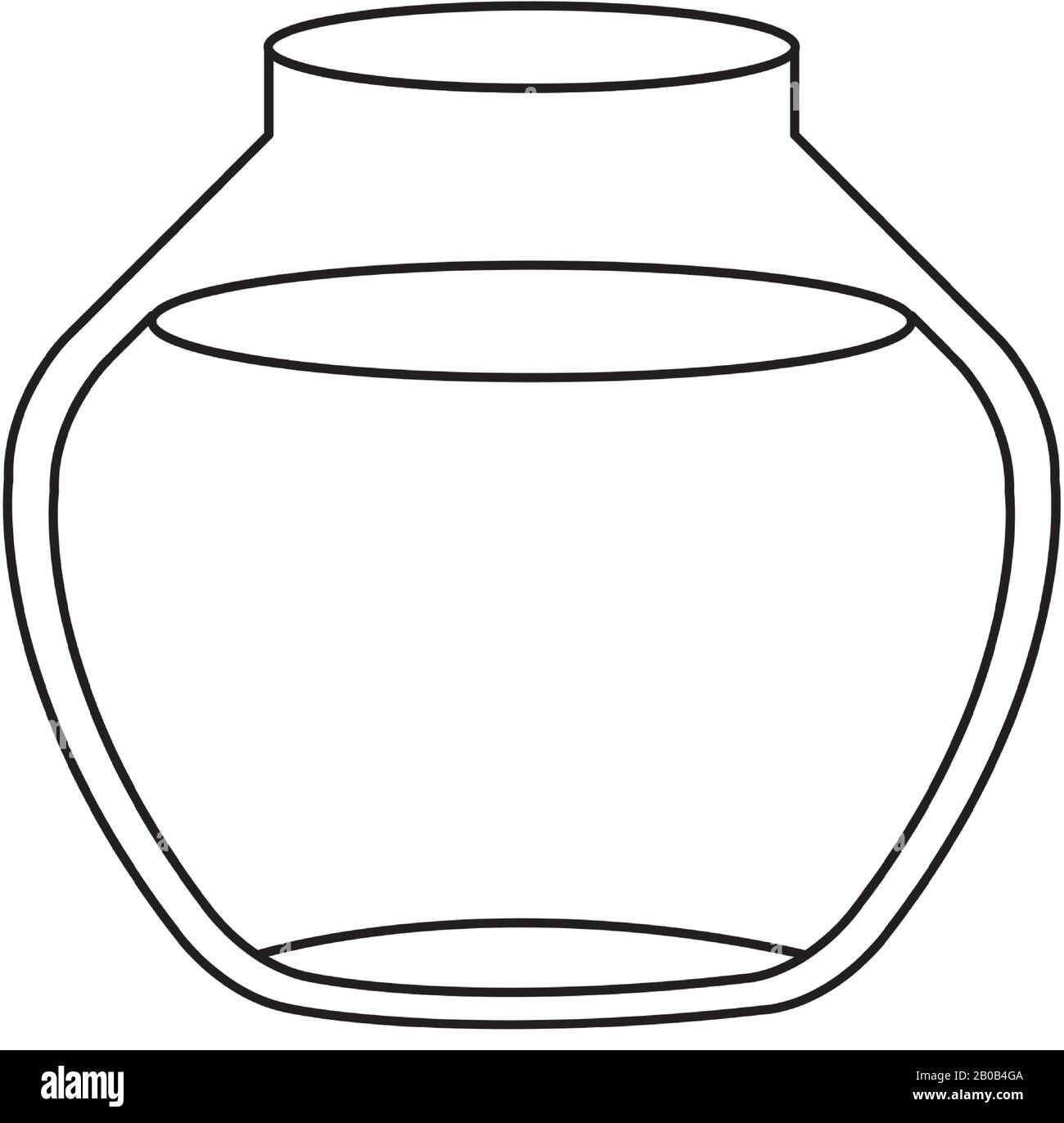 round glass fish bowl isolated icon Stock Vector Image & Art - Alamy