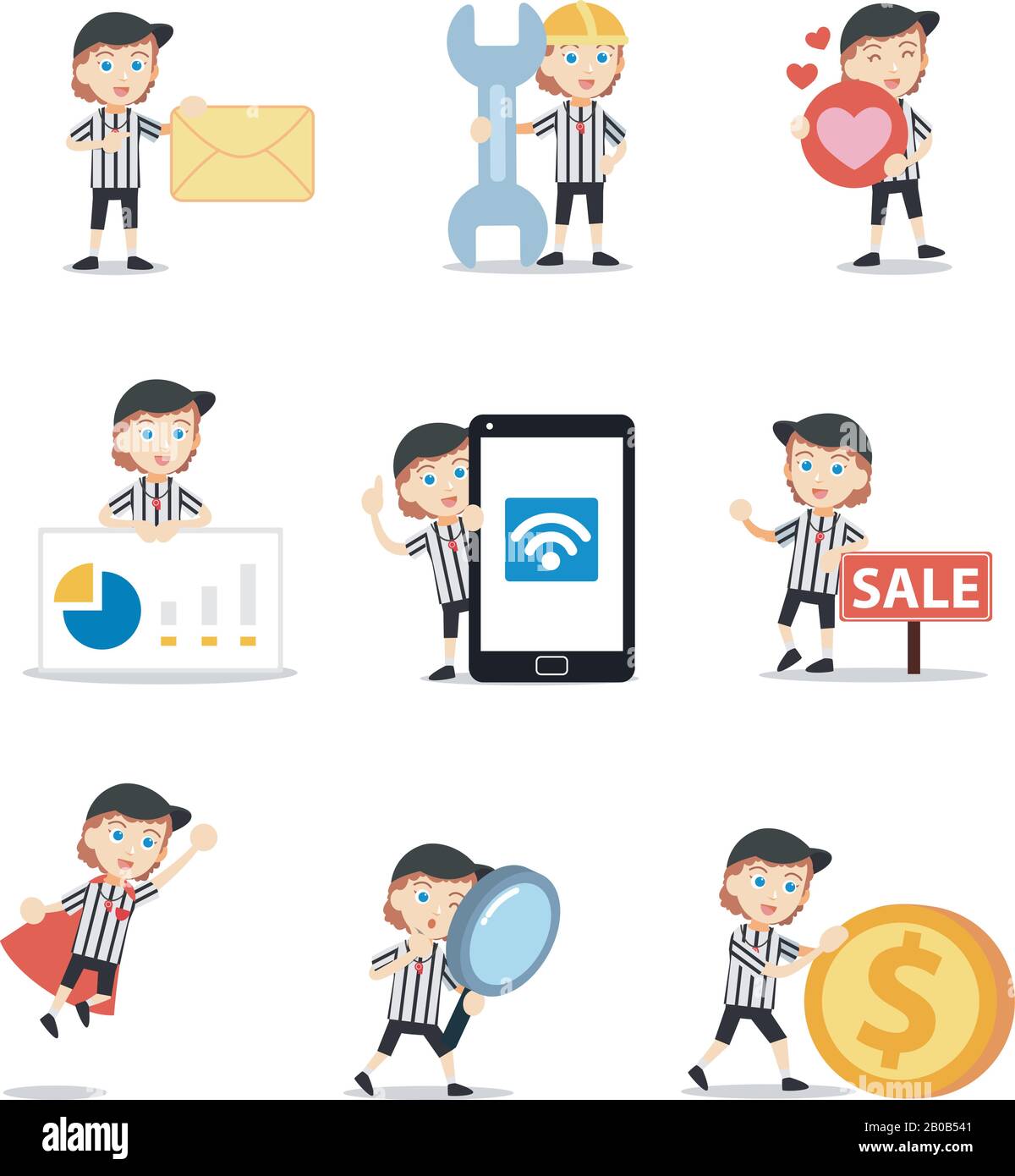 Female referee football match Stock Vector Images - Alamy