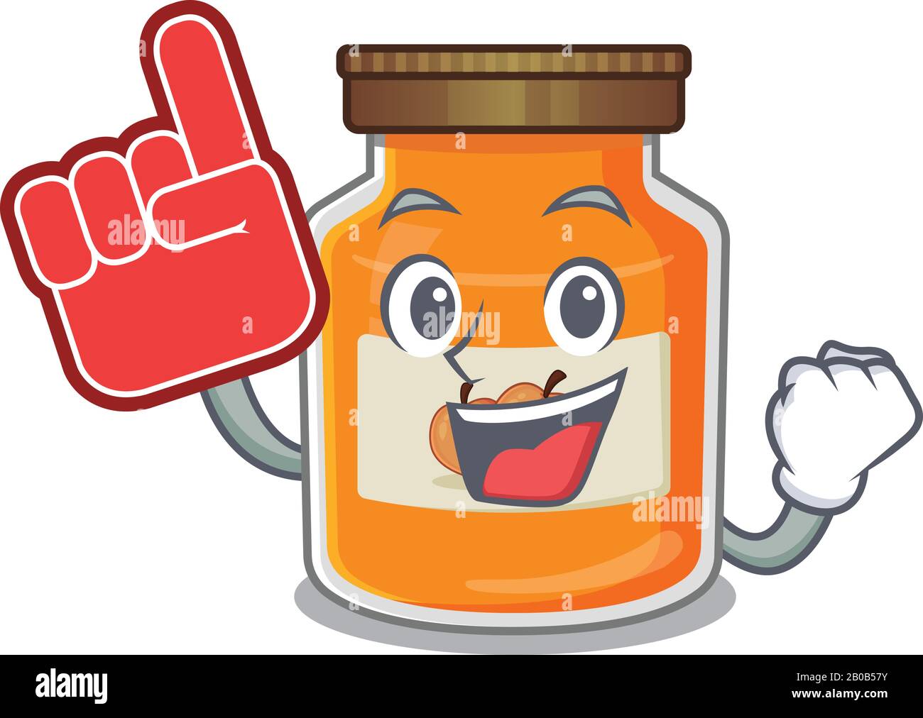 Cartoon illustration peach holding Cut Out Stock Images & Pictures - Alamy
