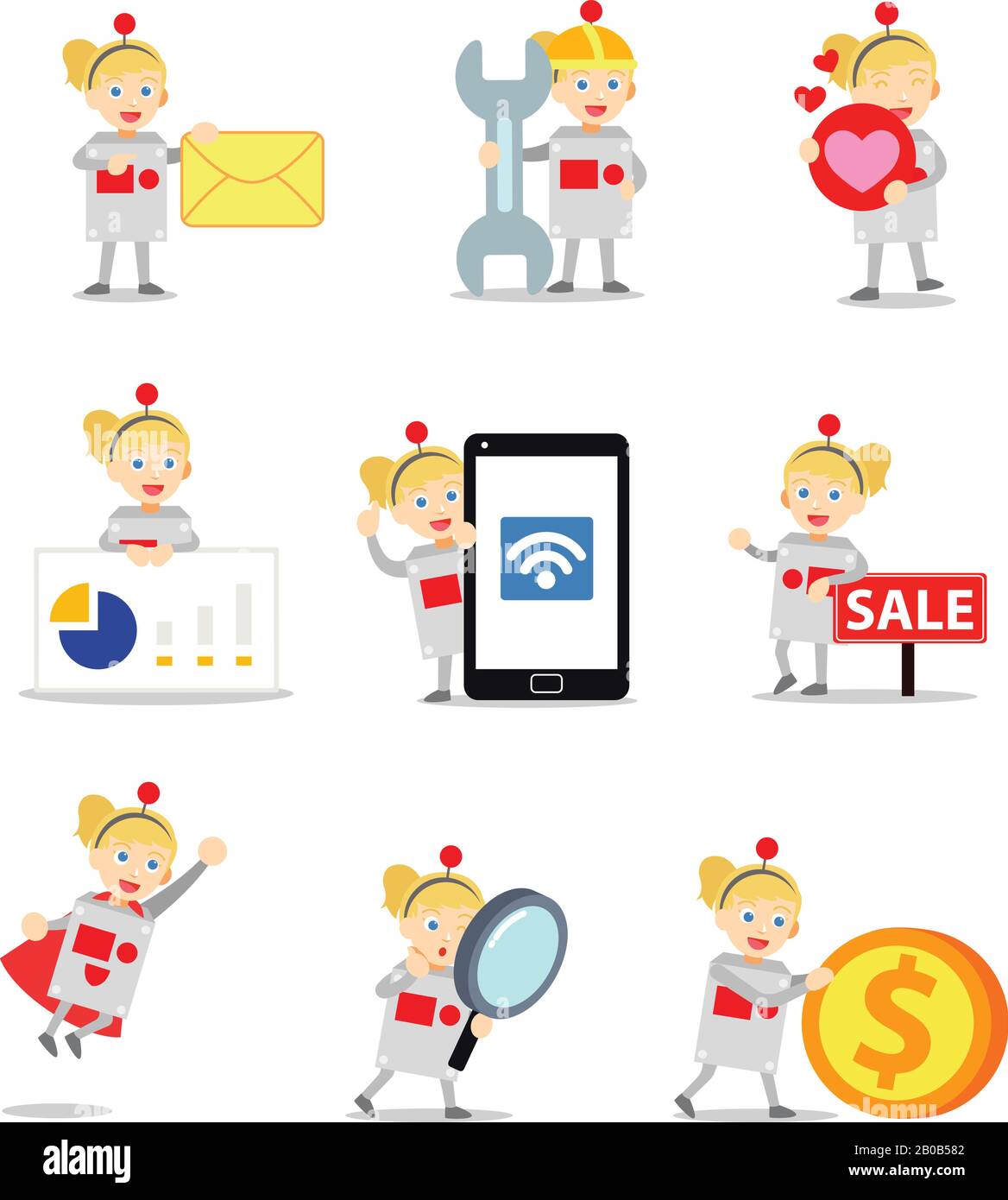 Movie robots Stock Vector Images - Alamy