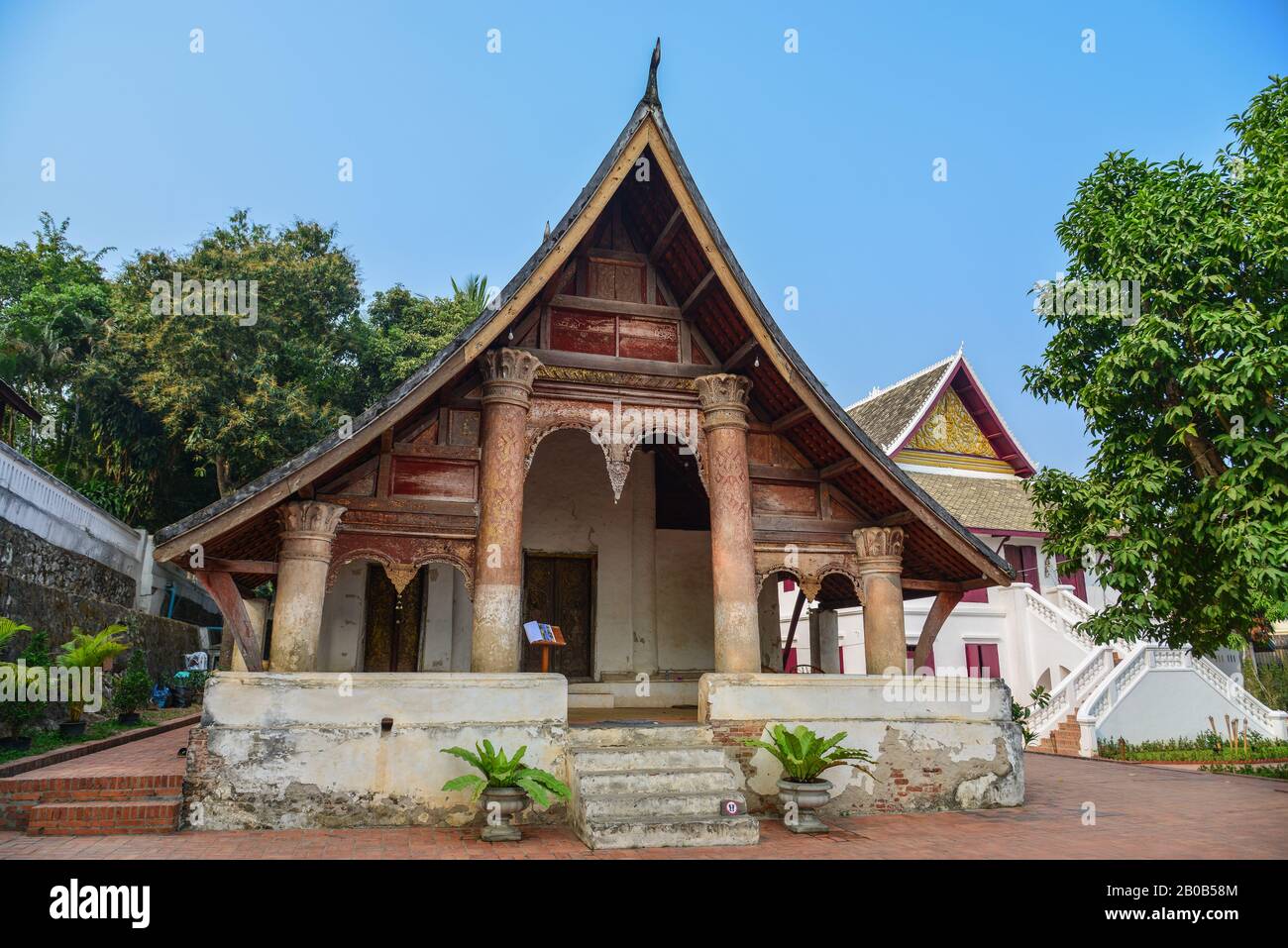 Ancient Buddhist pagoda in Vientiane, Laos. Lao Buddhism is a unique ...