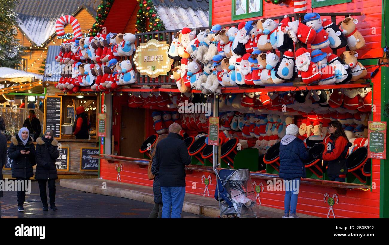 Winter wonderland Christmas fair in London Hyde Park - LONDON, ENGLAND ...