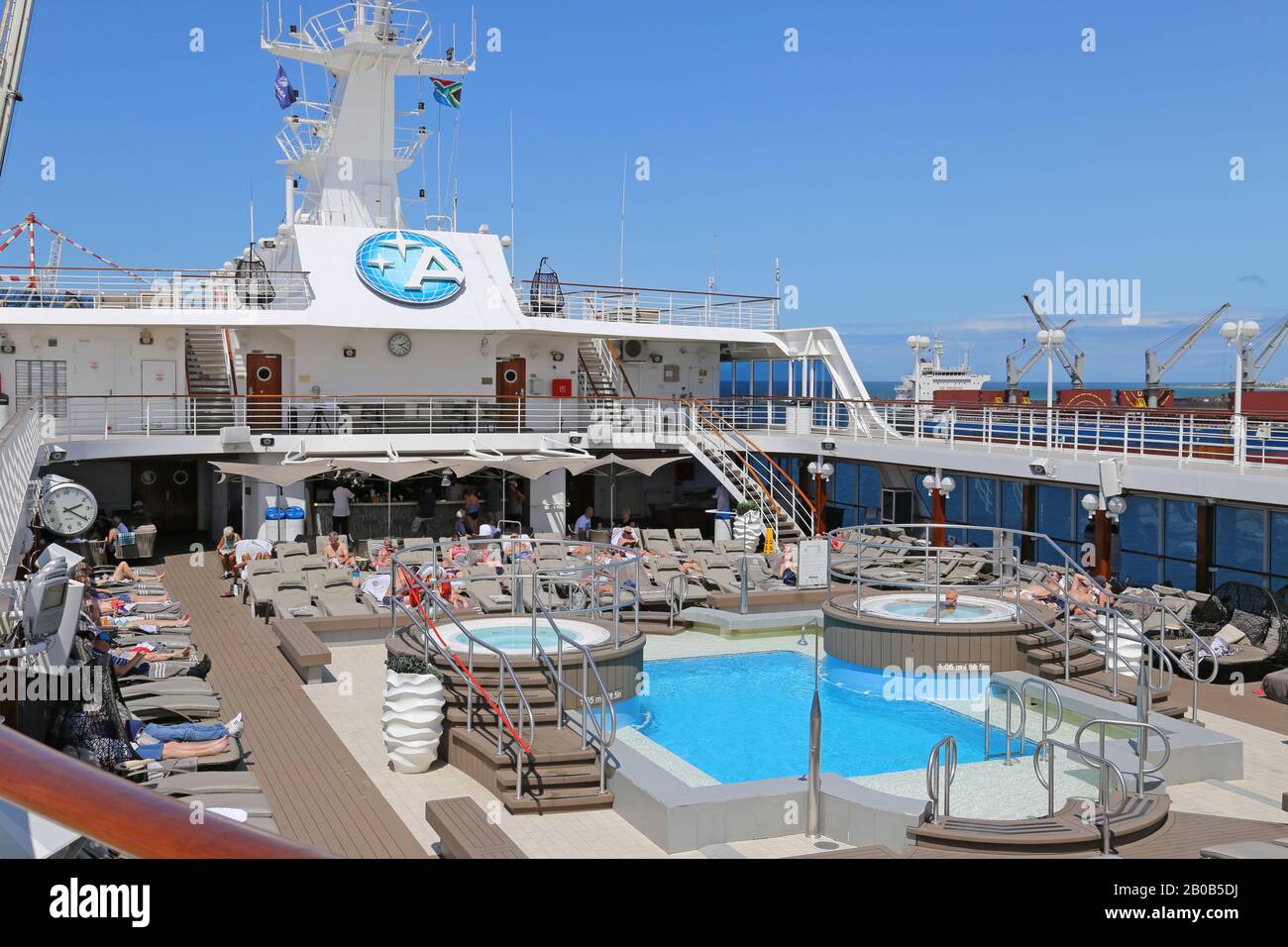 Pool Deck, Azamara Quest cruise ship, Port Elizabeth, Nelson Mandela ...
