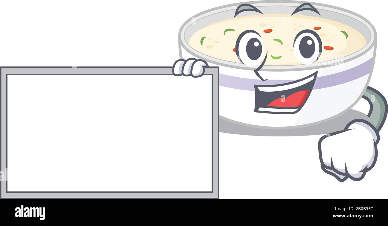 cartoon character of steamed egg design concept bring a board Stock ...