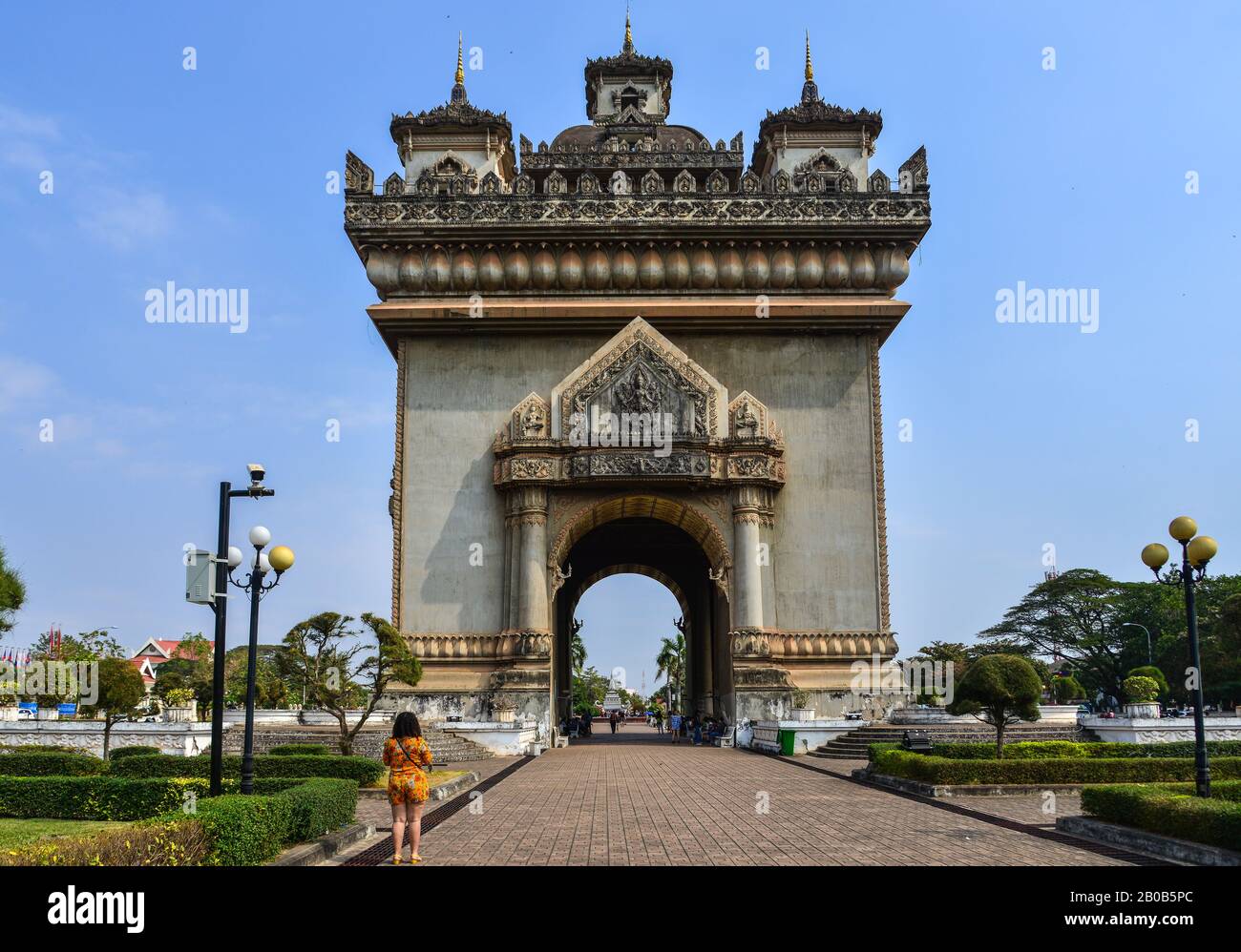 Vientiane, Laos - Jan 29, 2020. Patuxay Monument of Vientiane, Laos ...