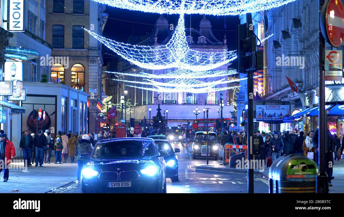 beautiful decoration at Coventry Street in London - LONDON, ENGLAND ...