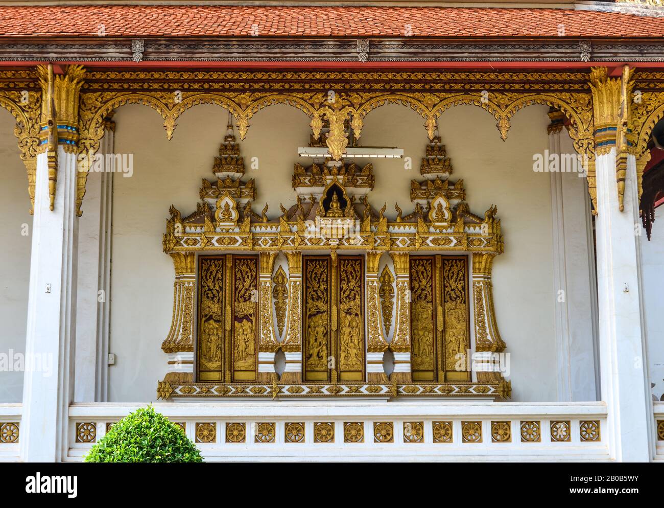 Ancient Buddhist pagoda in Vientiane, Laos. Lao Buddhism is a unique ...