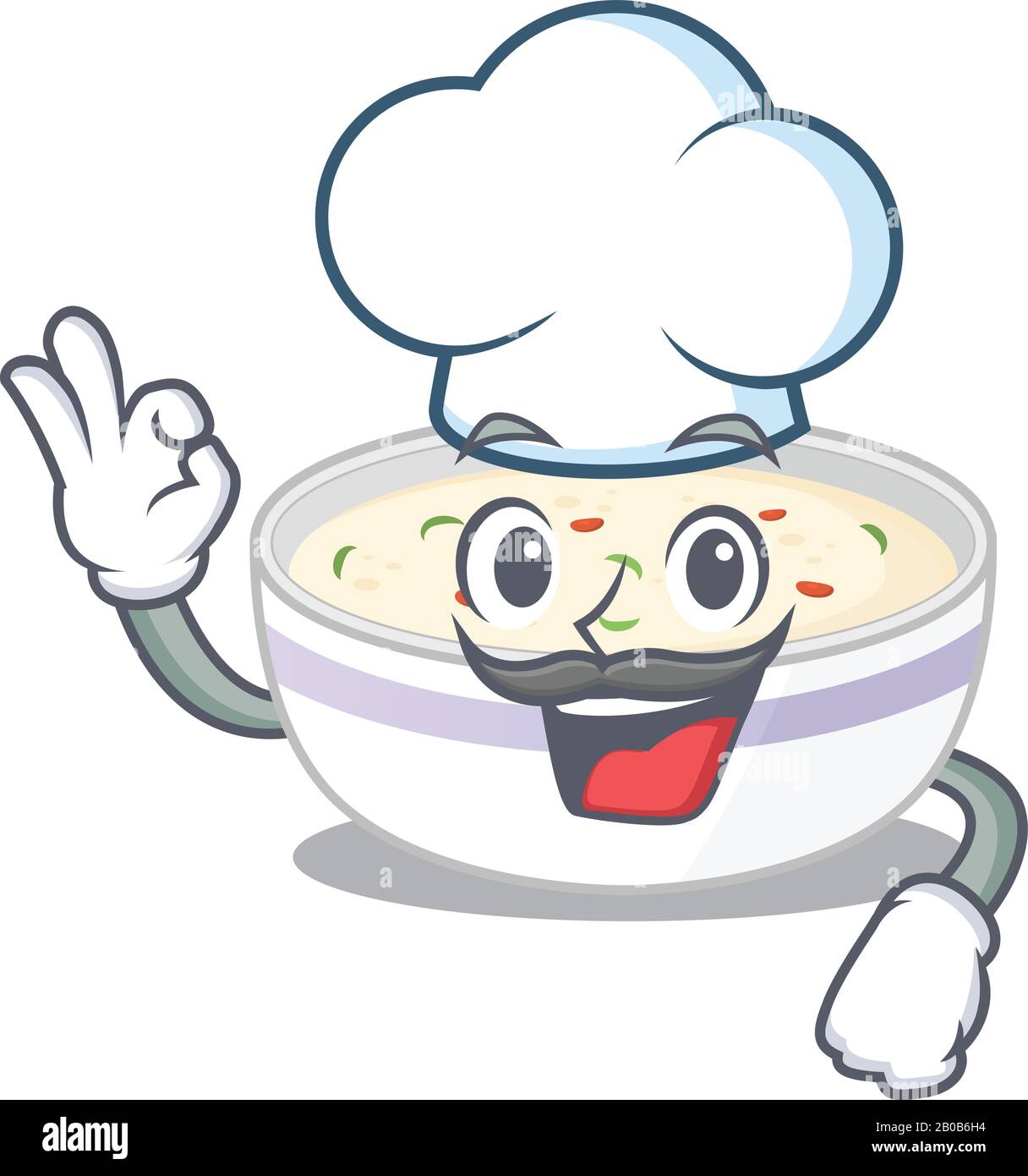 Steamed egg cartoon character working as a chef and wearing white hat ...