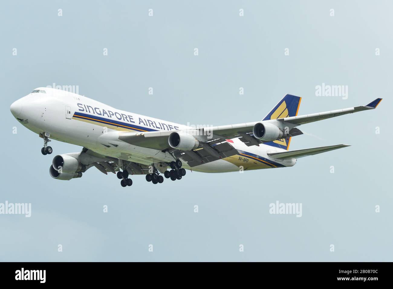 Singapore - Feb 11, 2020. 9V-SFO Singapore Airlines Boeing 747-400F ...