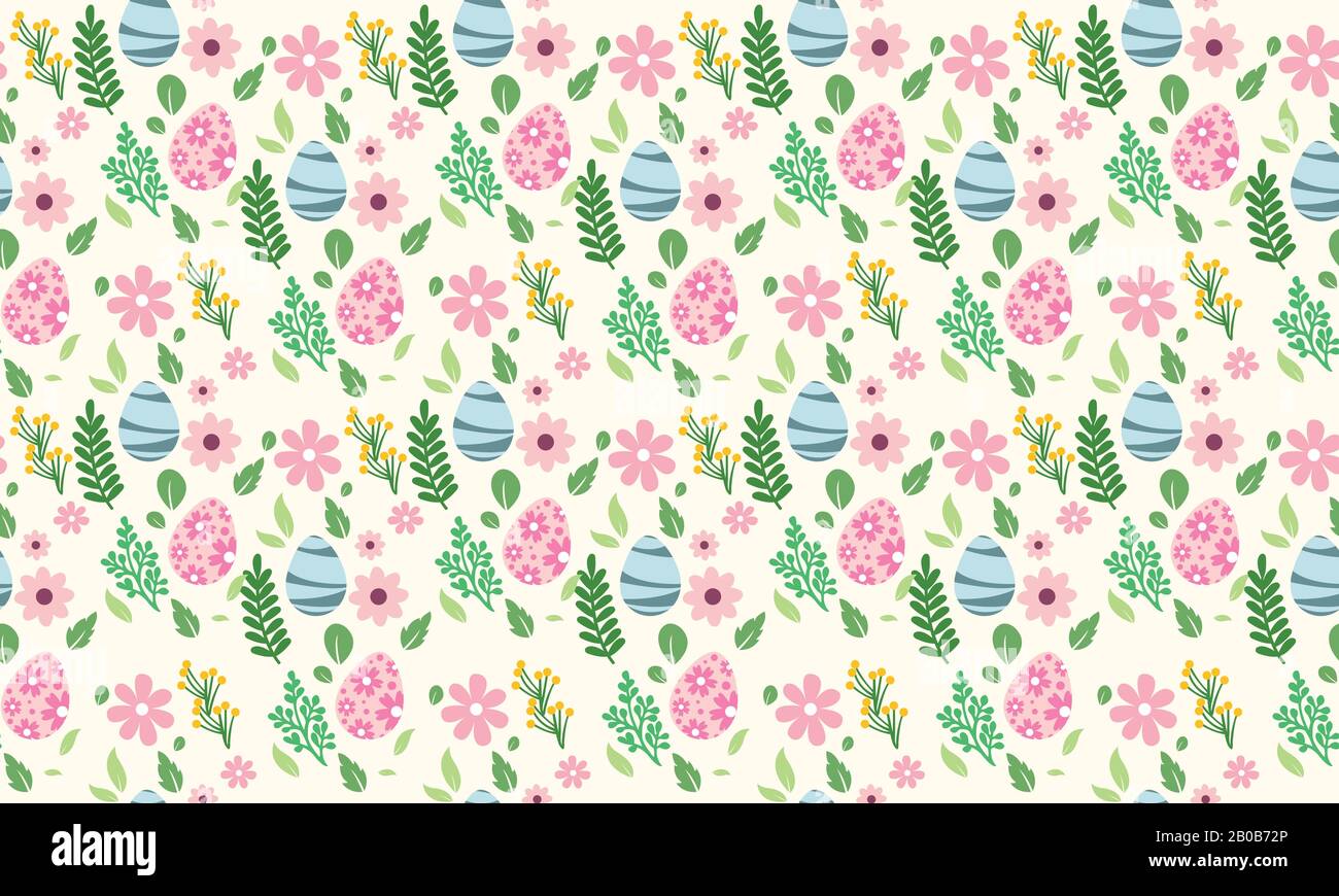 Wallpaper for Easter egg pattern background design, with unique leaf ...