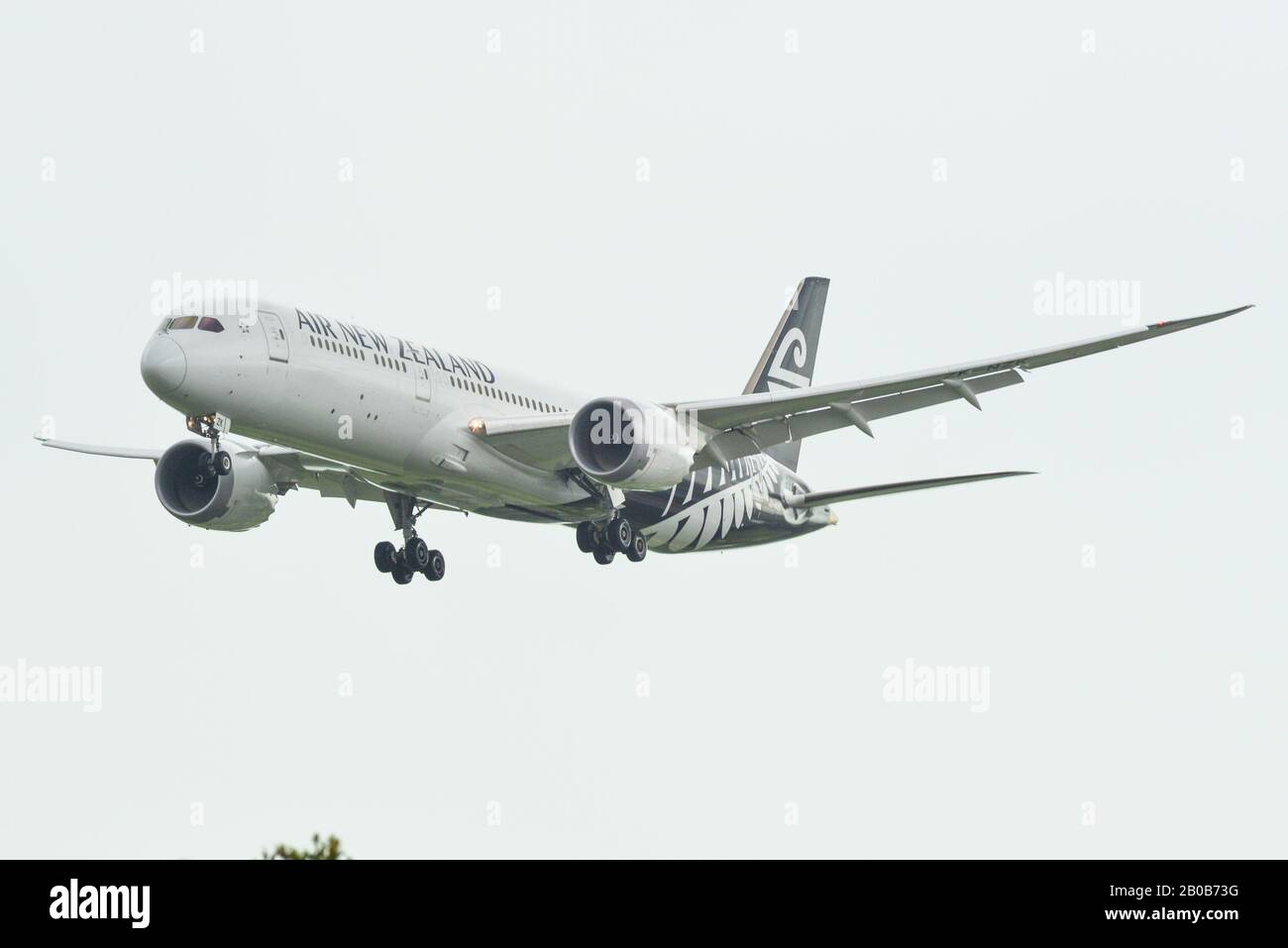 Singapore - Feb 11, 2020. ZK-NZK Air New Zealand Boeing 787-9 ...