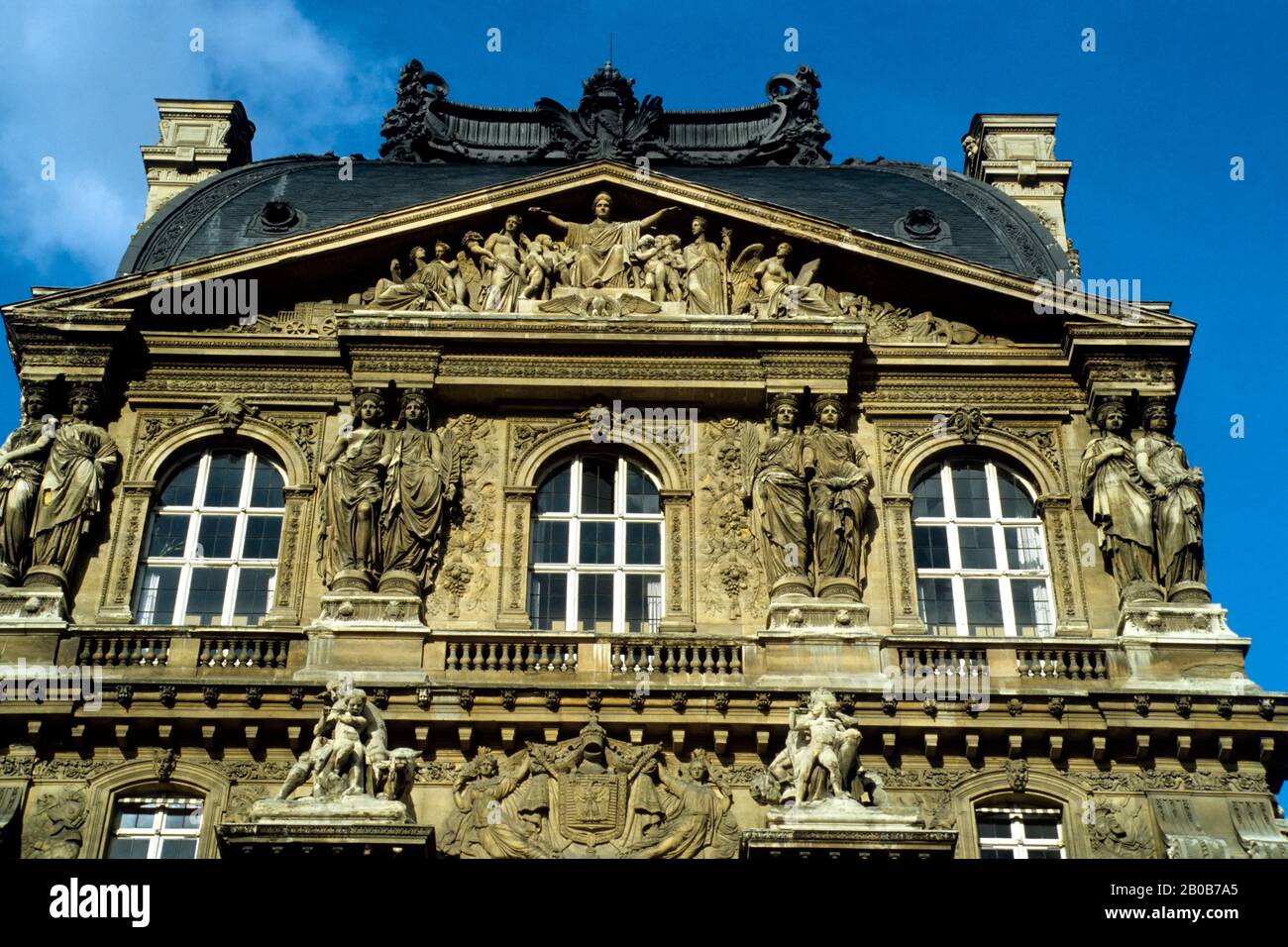 Louvre rooftop hi-res stock photography and images - Alamy