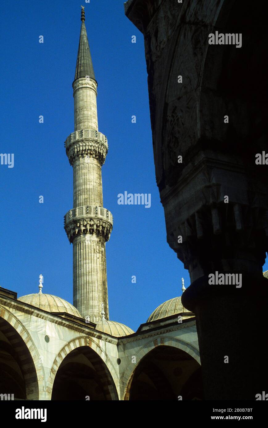 TURKEY, ISTANBUL, MINARET OF SULTAN ANMET (BLUE) MOSQUE Stock Photo - Alamy
