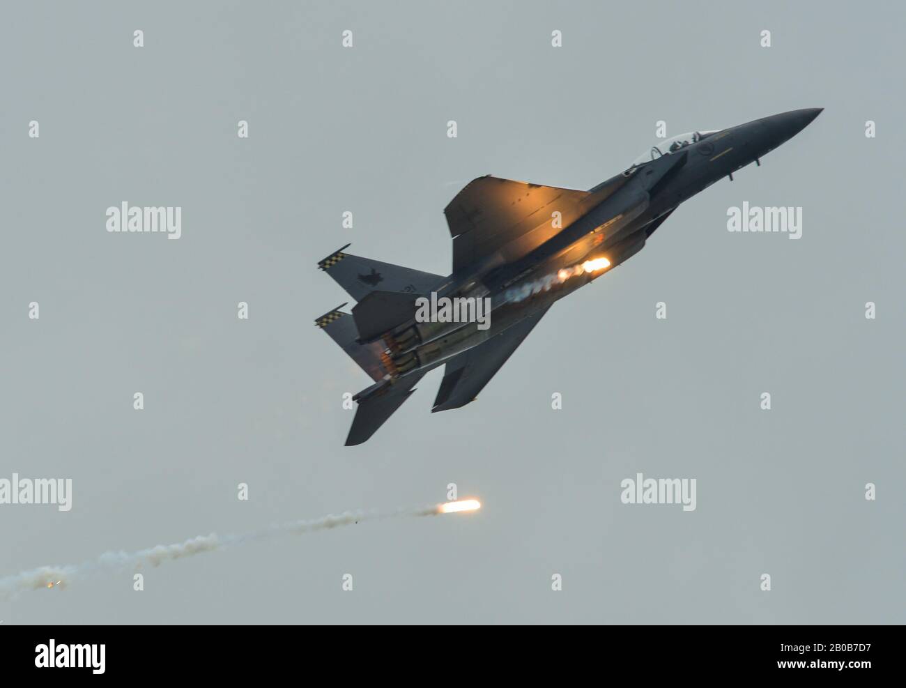 Singapore - Feb 12, 2020. McDonnell Douglas F-15E Strike Eagle of ...