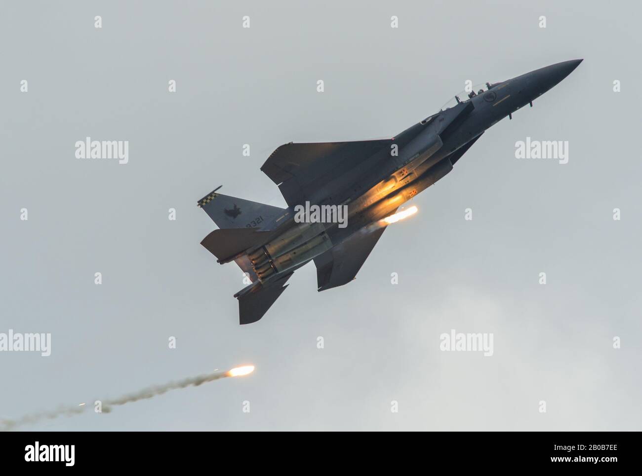 Singapore - Feb 12, 2020. McDonnell Douglas F-15E Strike Eagle of ...