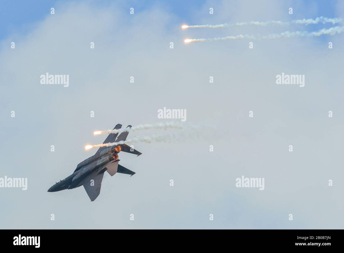 Singapore - Feb 12, 2020. McDonnell Douglas F-15E Strike Eagle of ...
