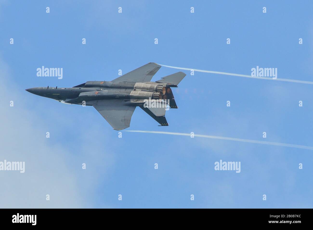 Singapore - Feb 12, 2020. McDonnell Douglas F-15E Strike Eagle of ...
