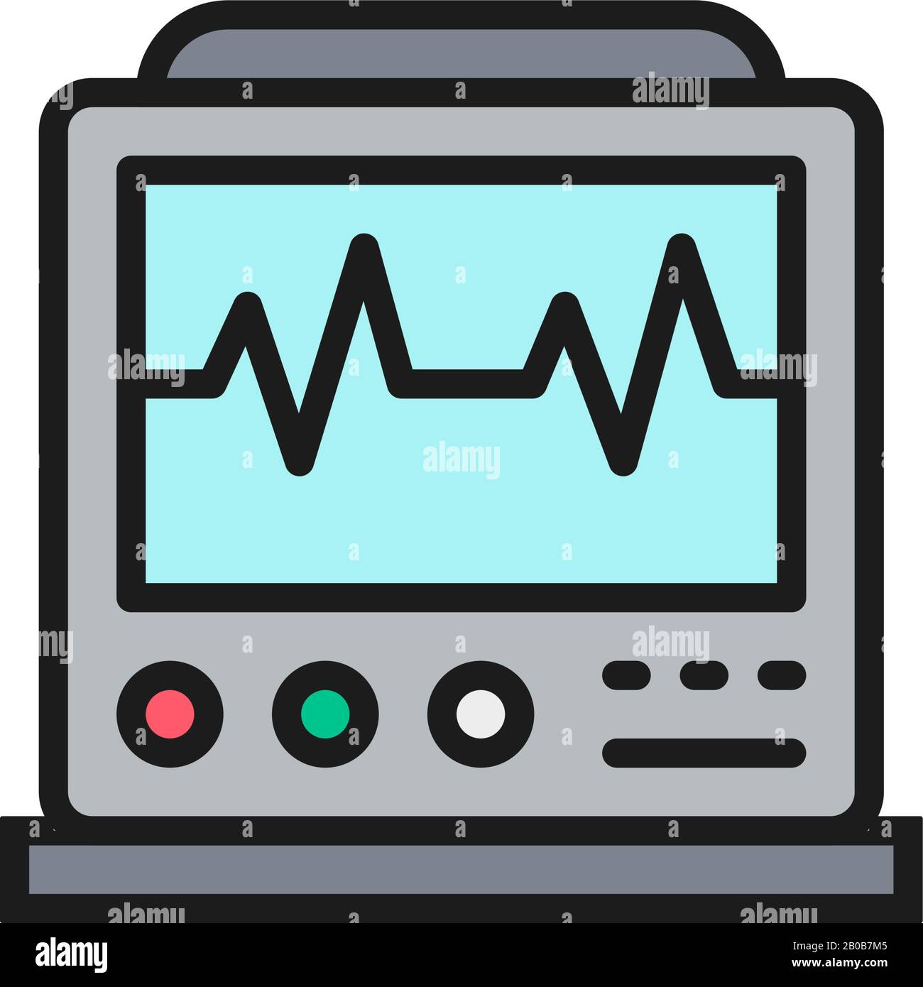 Ecg machine electrocardiogram machine Stock Vector Images - Alamy