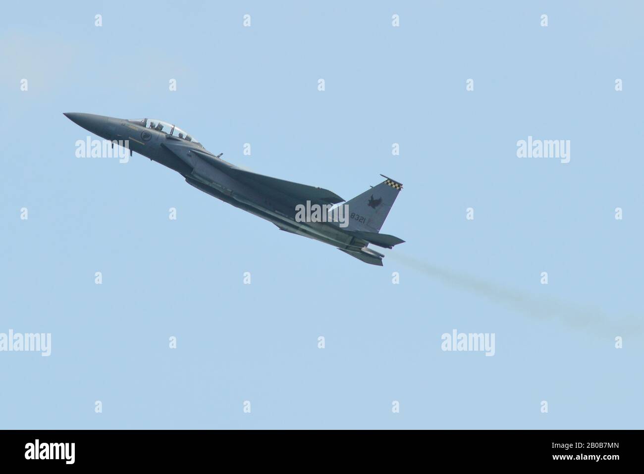 Singapore - Feb 12, 2020. McDonnell Douglas F-15E Strike Eagle of ...