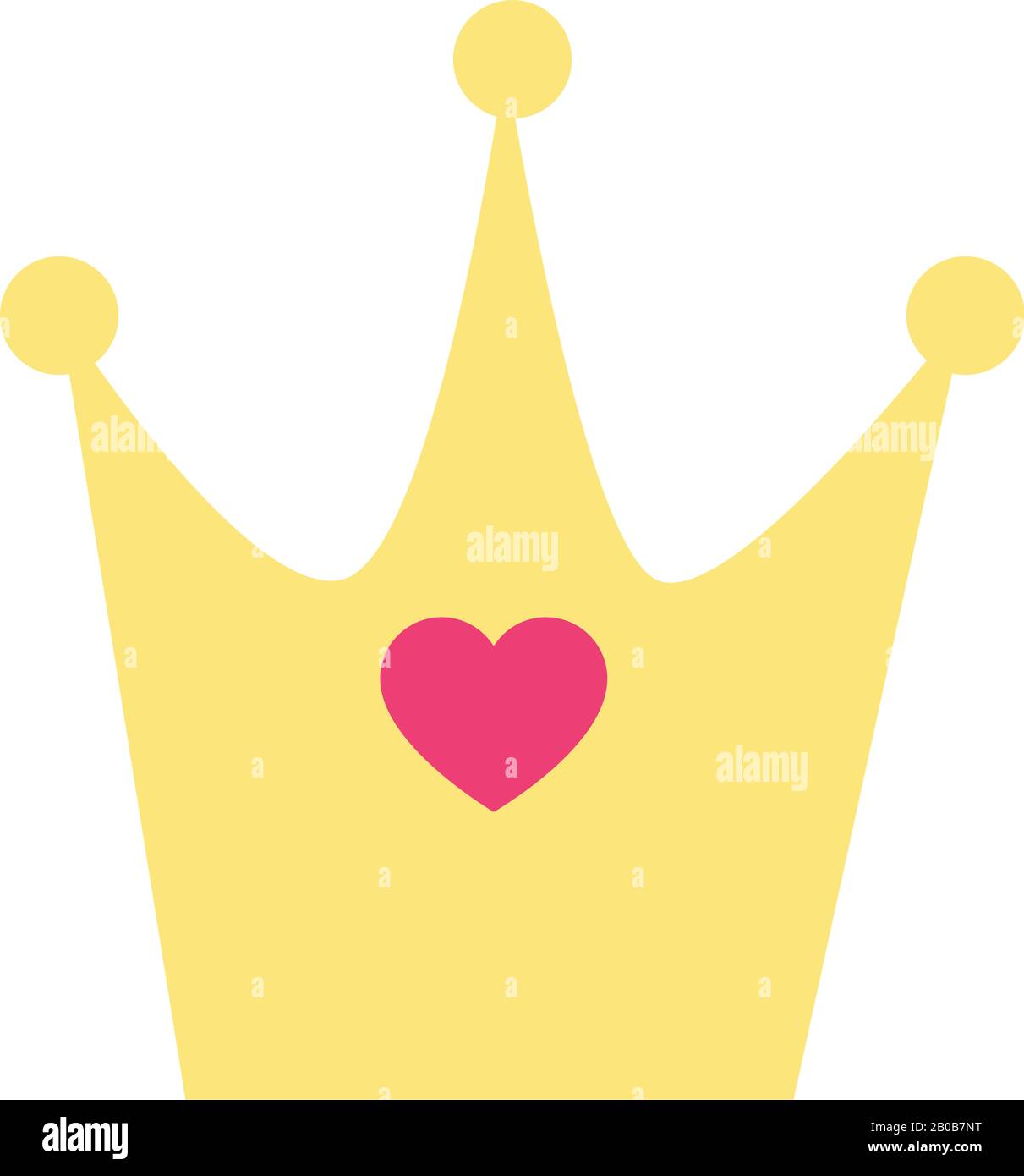 cute crown with heart isolated icon Stock Vector Image & Art - Alamy