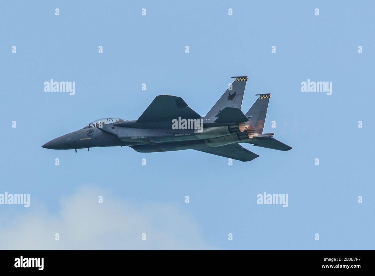 Singapore - Feb 12, 2020. McDonnell Douglas F-15E Strike Eagle of ...