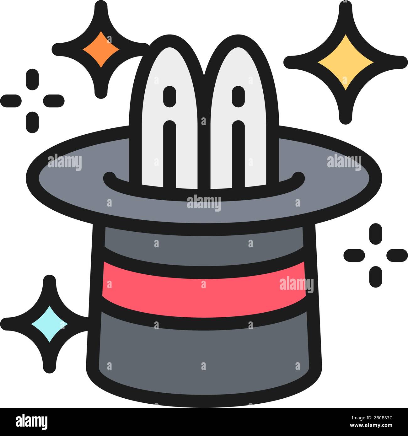 Happy cartoon rabbit in magic hi-res stock photography and images - Alamy