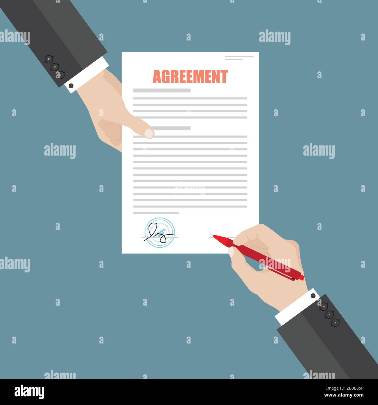 Business documents. Vector illustration in flat design Stock Vector ...