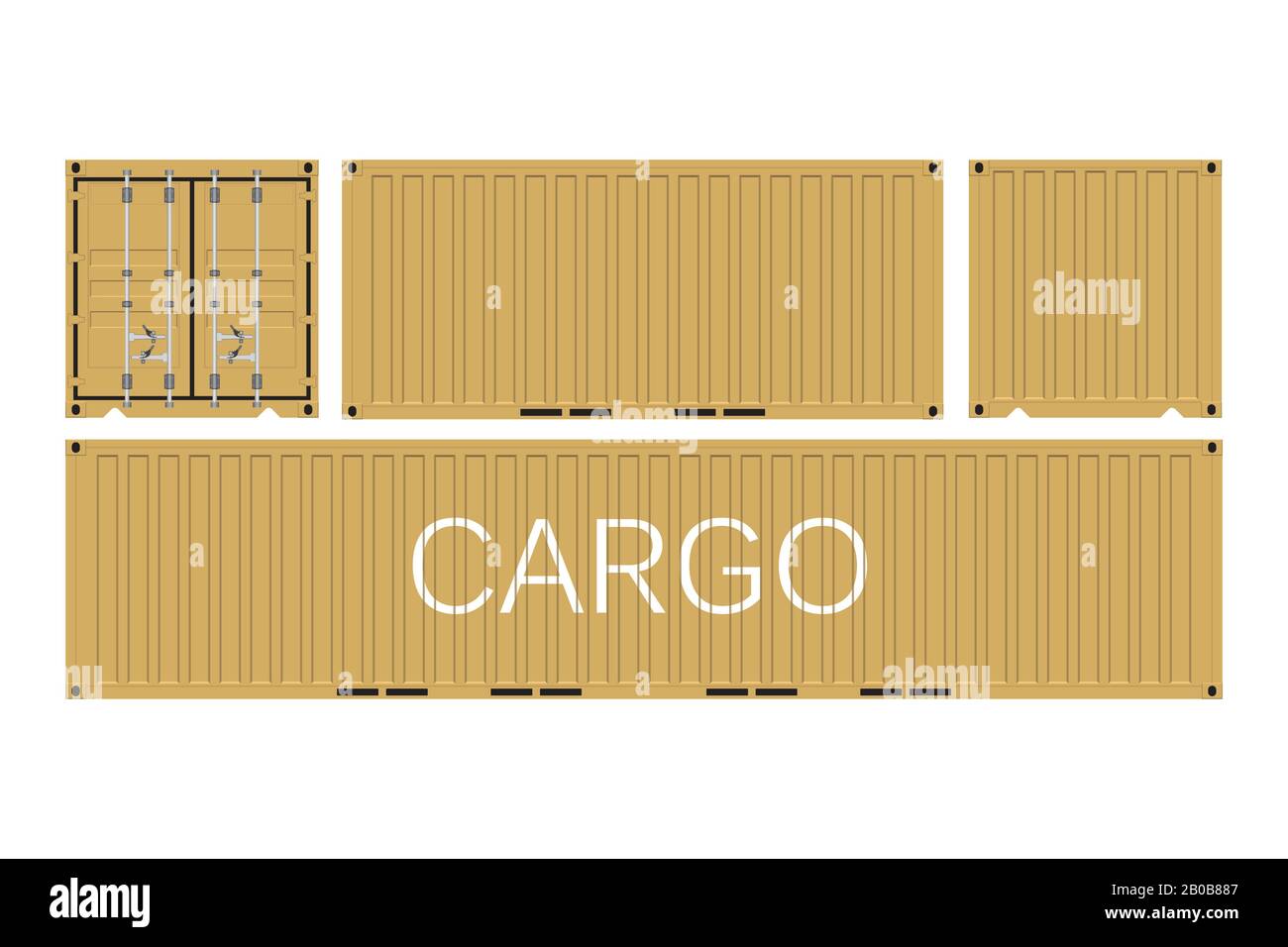 Red shipping container Stock Vector Images - Alamy