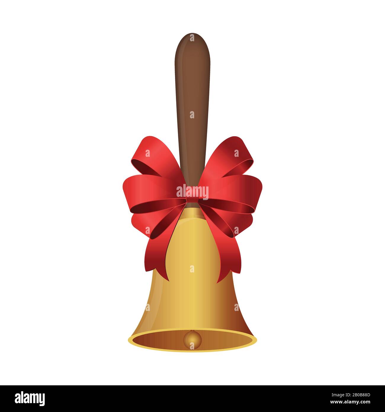 Christmas Bell Vector Illustration Isolated On White Background Stock Christmas Bell Vector Illustration Isolated On White Background Stock