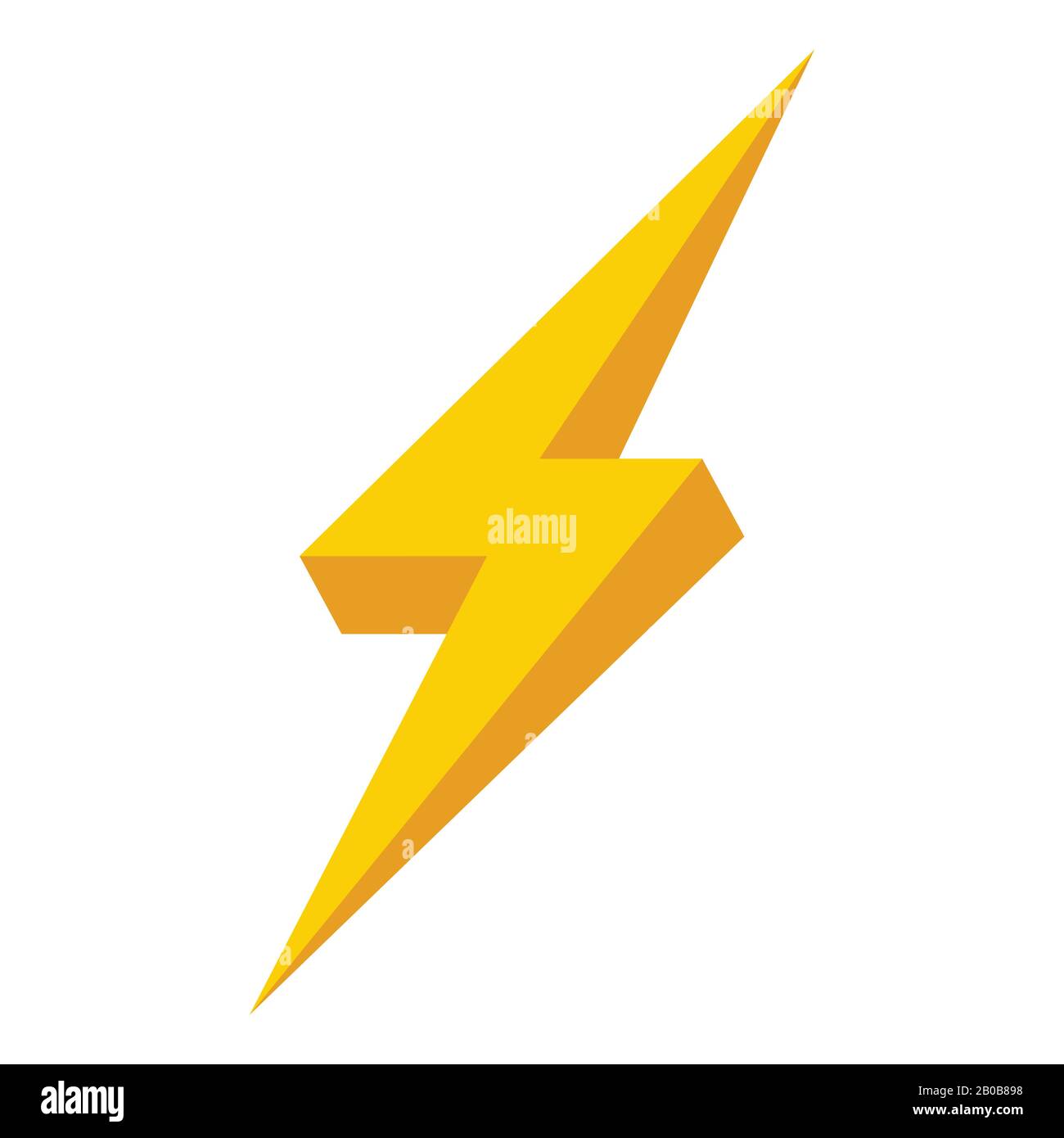 Lightning bolt vector illustration isolated on white background Stock ...