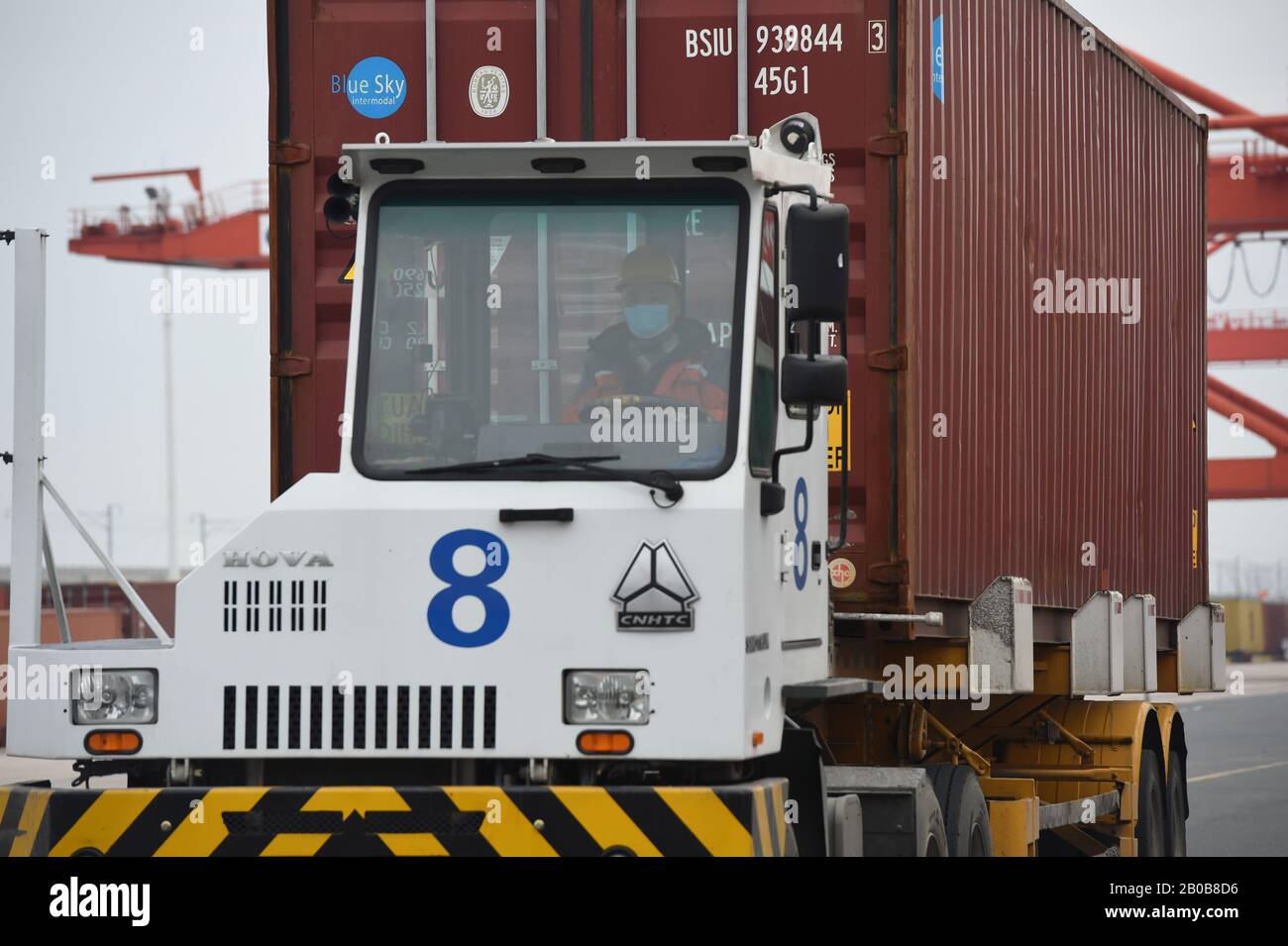 Container terminal seen in port hi-res stock photography and images - Alamy