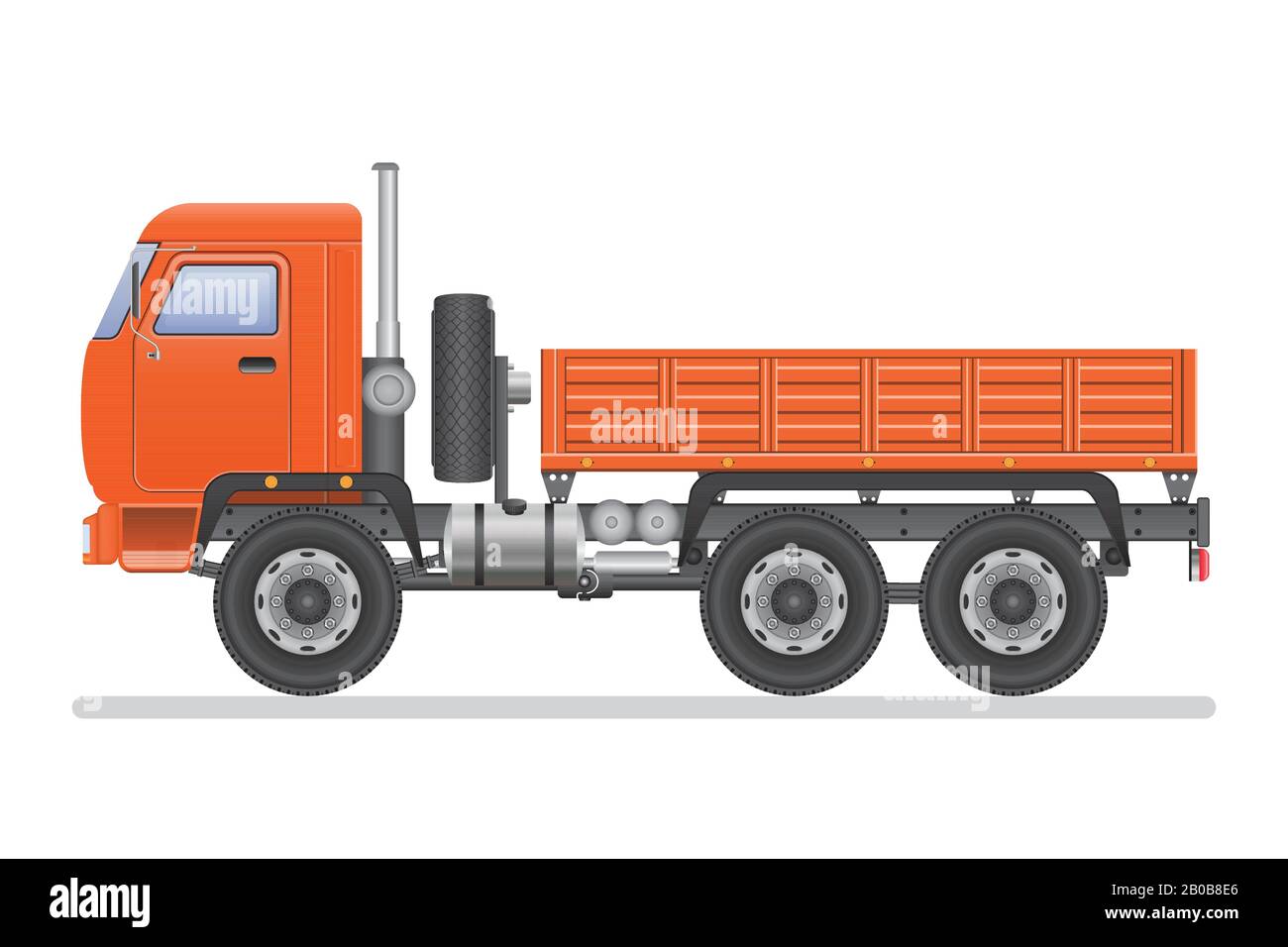 Truck vector illustration isolated on white background. Transportation ...