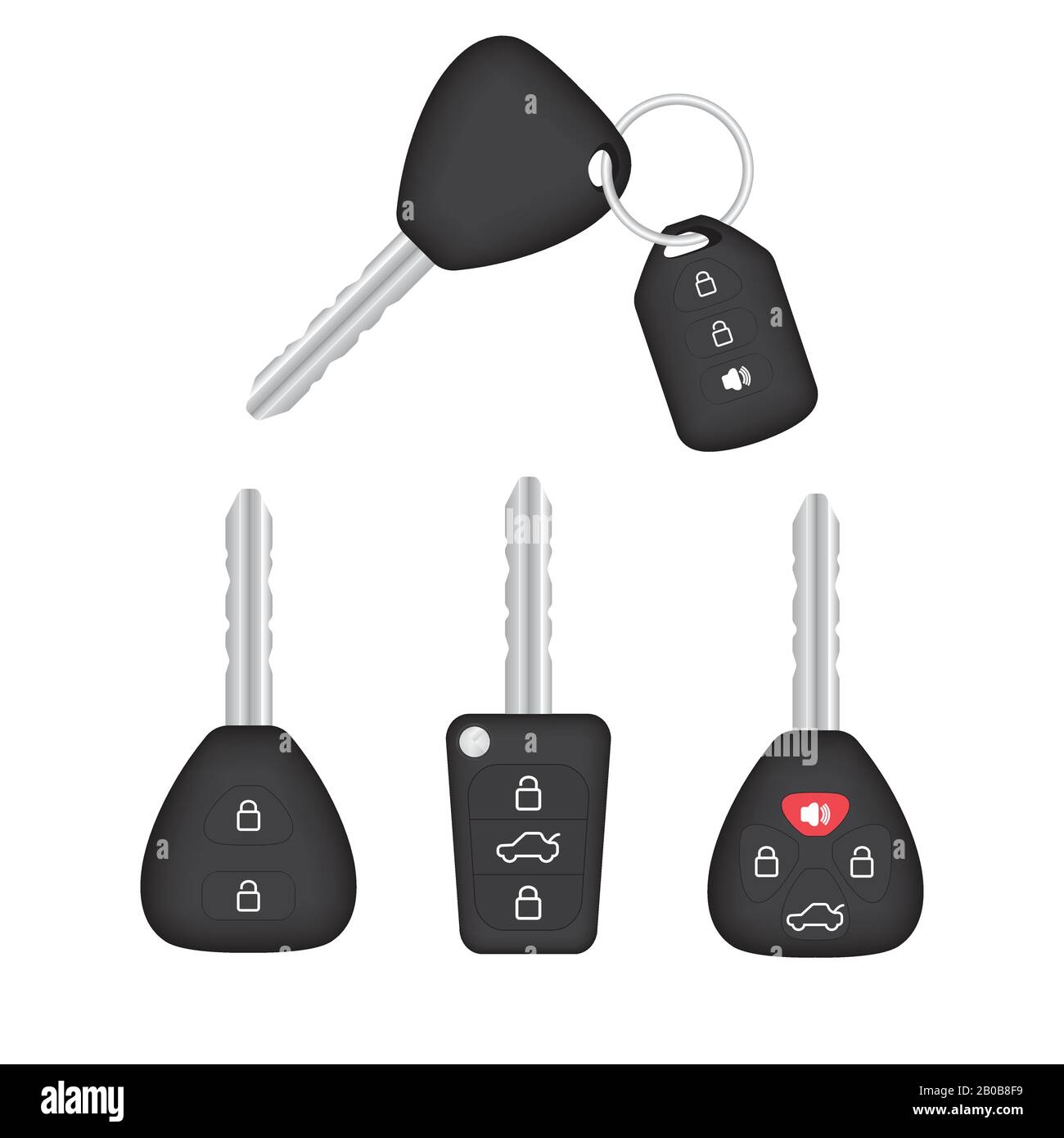 Car keys isolated on white background Stock Vector Image & Art - Alamy