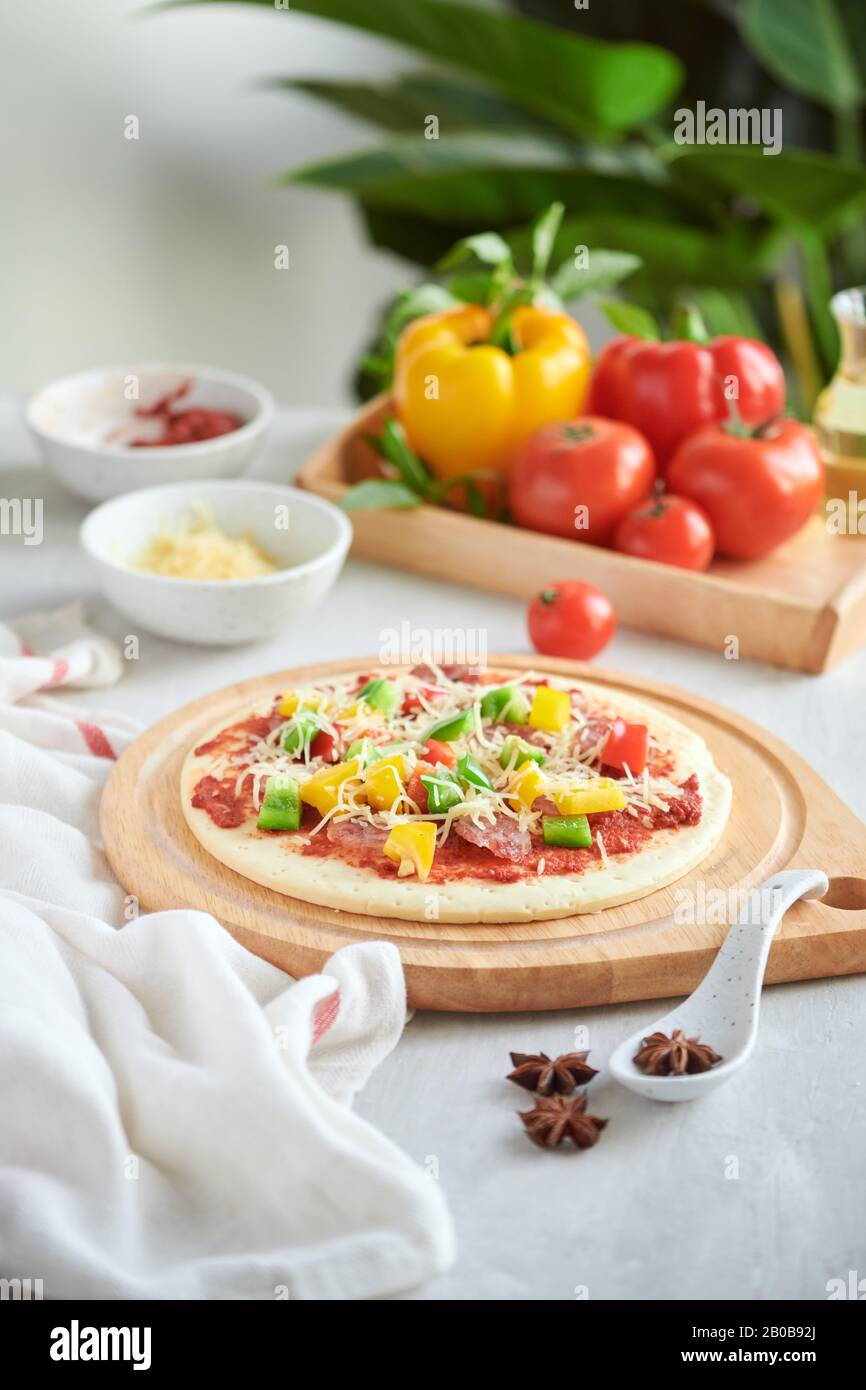 Pizza making process hi-res stock photography and images - Alamy