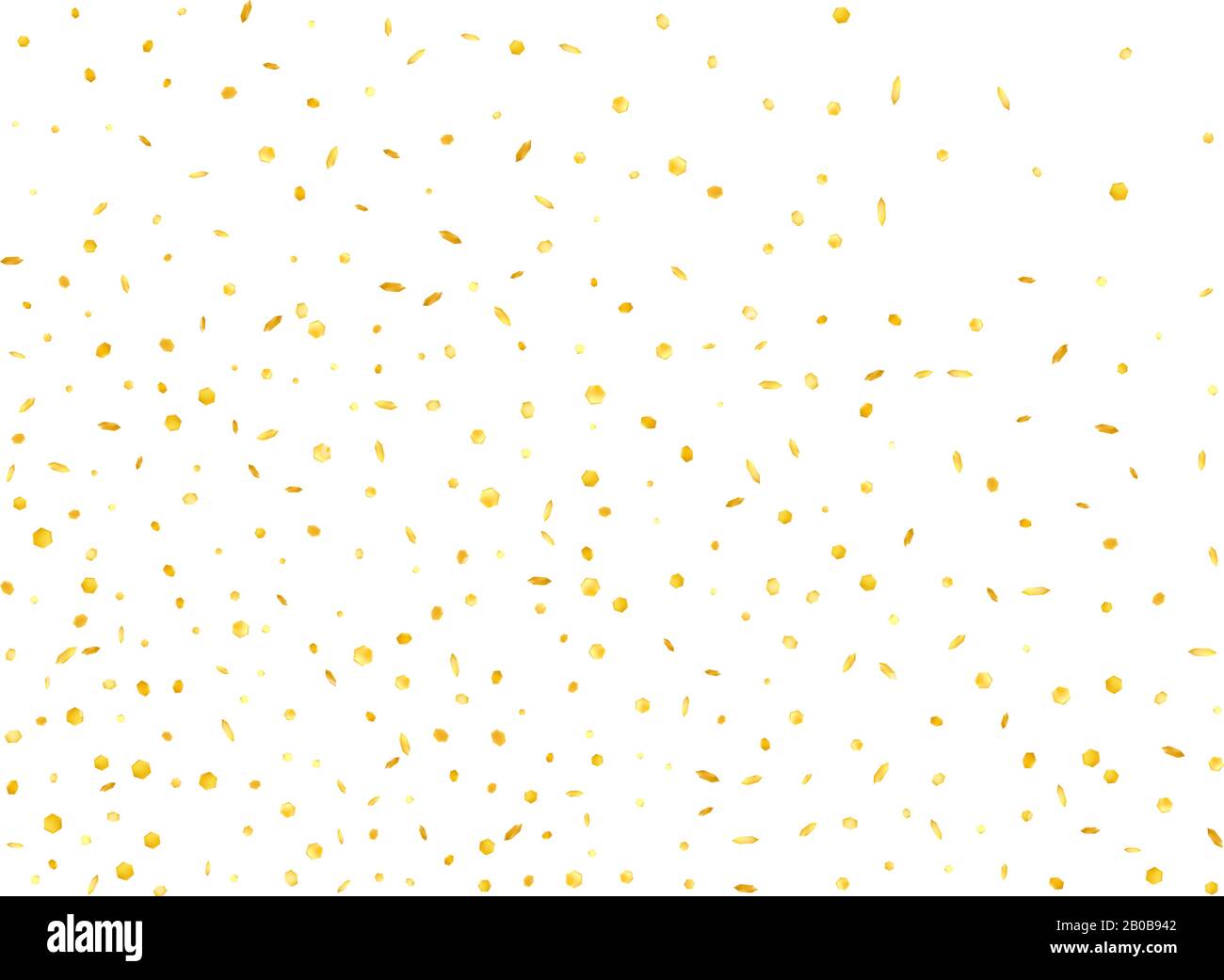 Confetti new background filter. Golden 3d hexagonal space. A selection ...