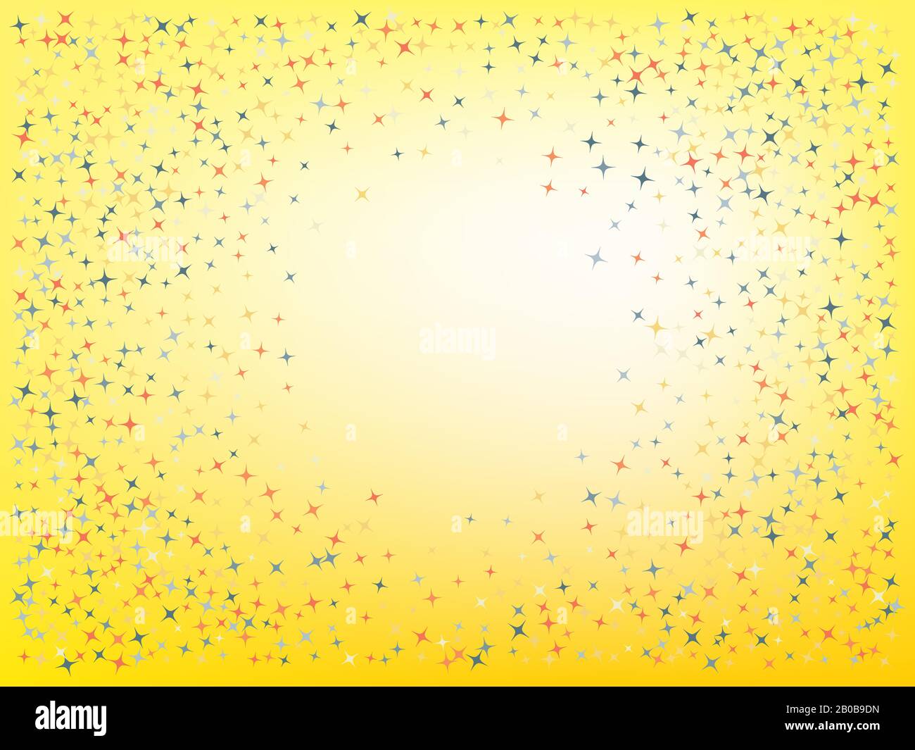 Yellow color background. Stars confetti. Professional colorific texture ...