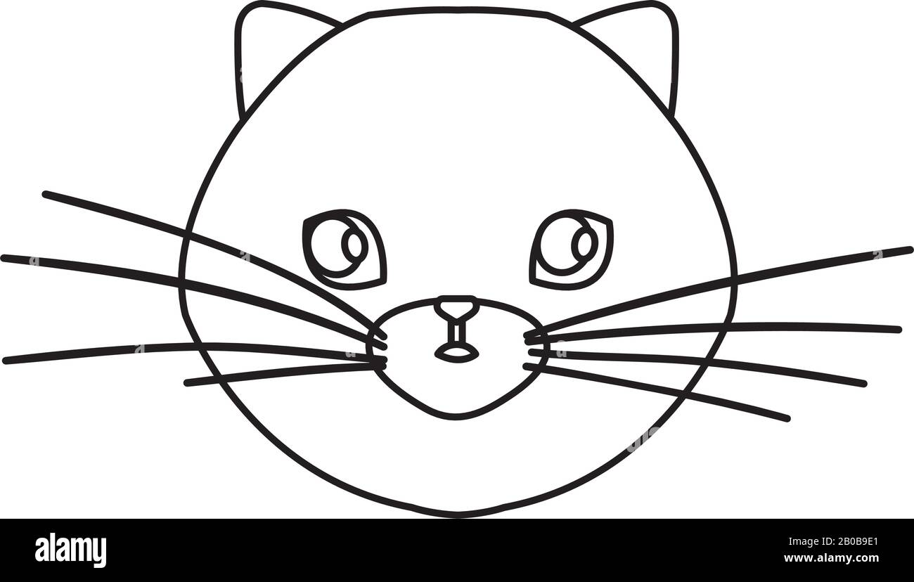 face of cute cat line style icon Stock Vector Image & Art - Alamy