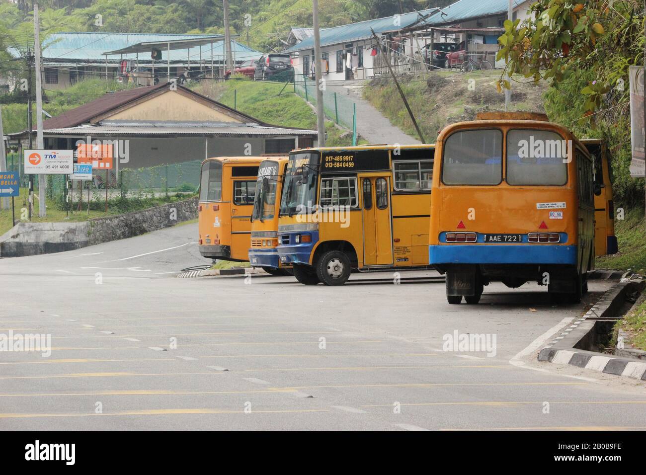 Public buses in Tanah Rata Stock Photo - Alamy