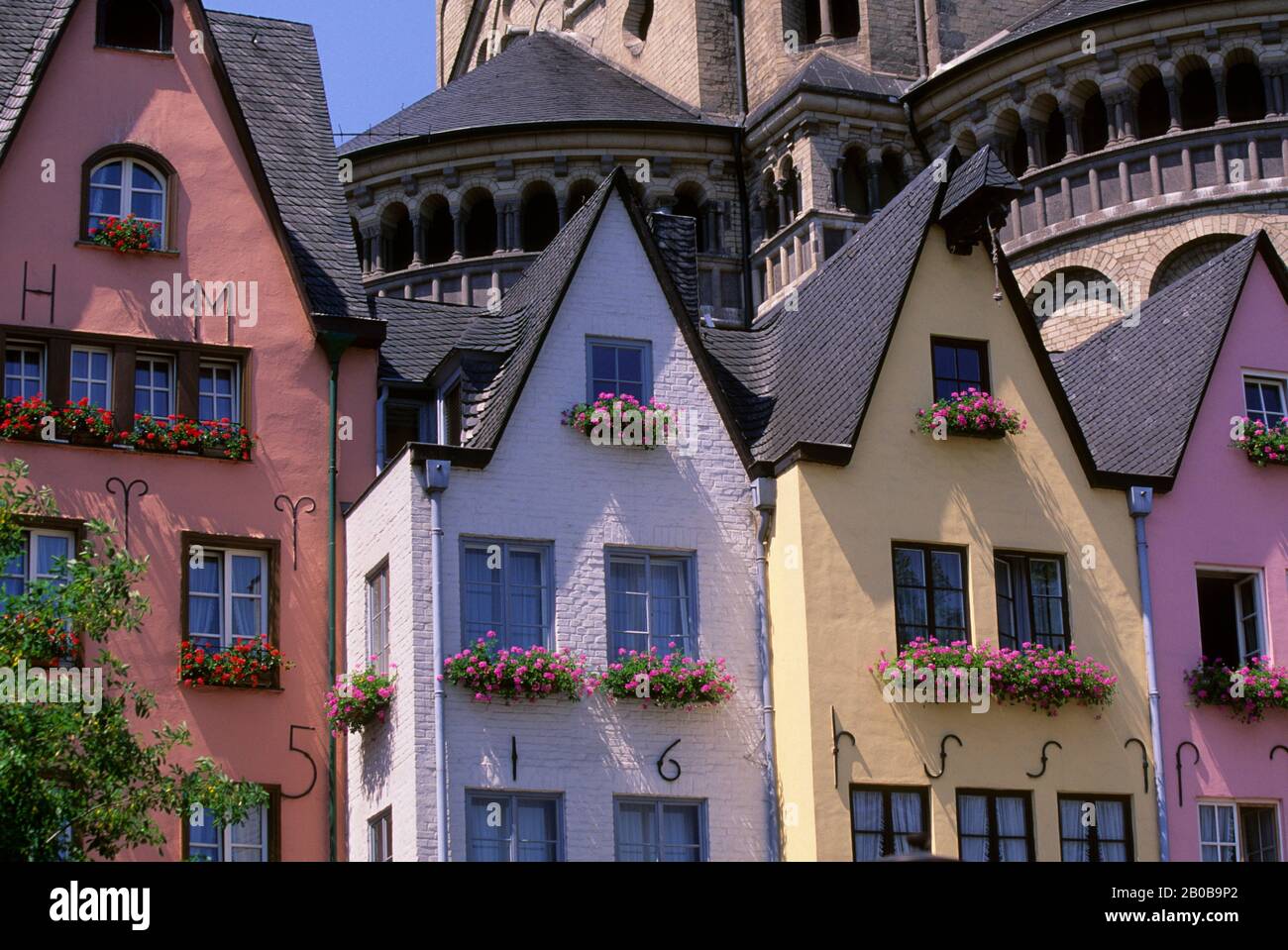 GERMANY, COLOGNE, OLD CITY, QUARTER OF ST. MARTIN, OLD HOUSES Stock ...