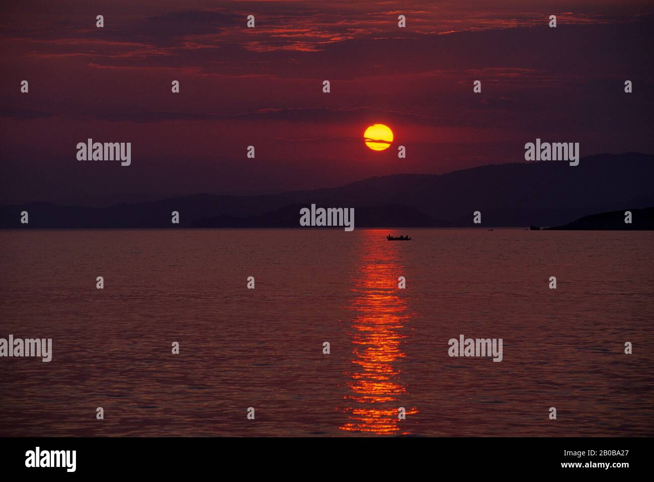Mediterranean sunset in greece hi-res stock photography and images - Alamy