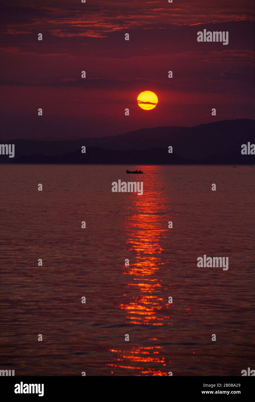 Mediterranean sunset in greece hi-res stock photography and images - Alamy