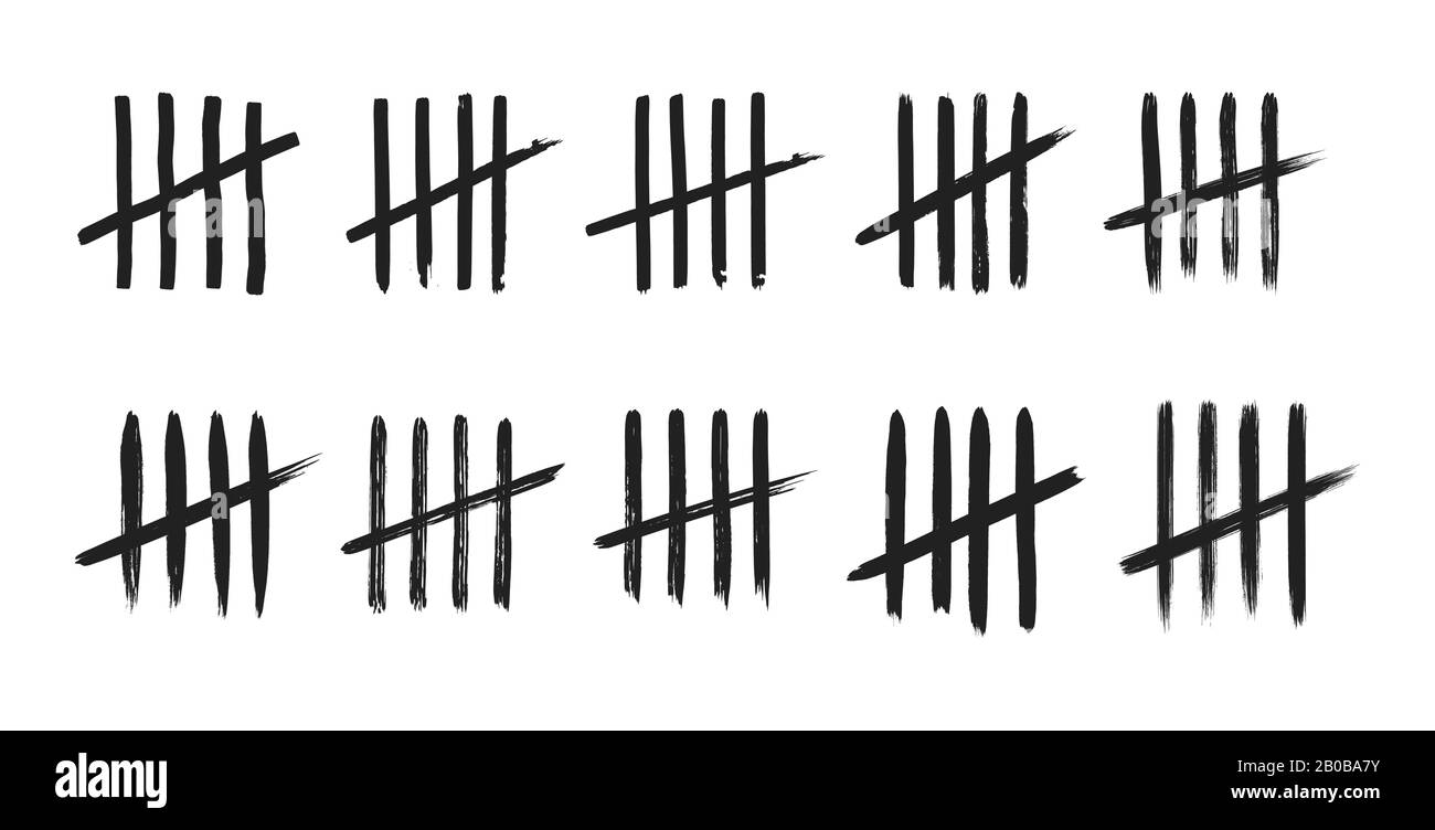Tally marks wall Cut Out Stock Images & Pictures - Alamy
