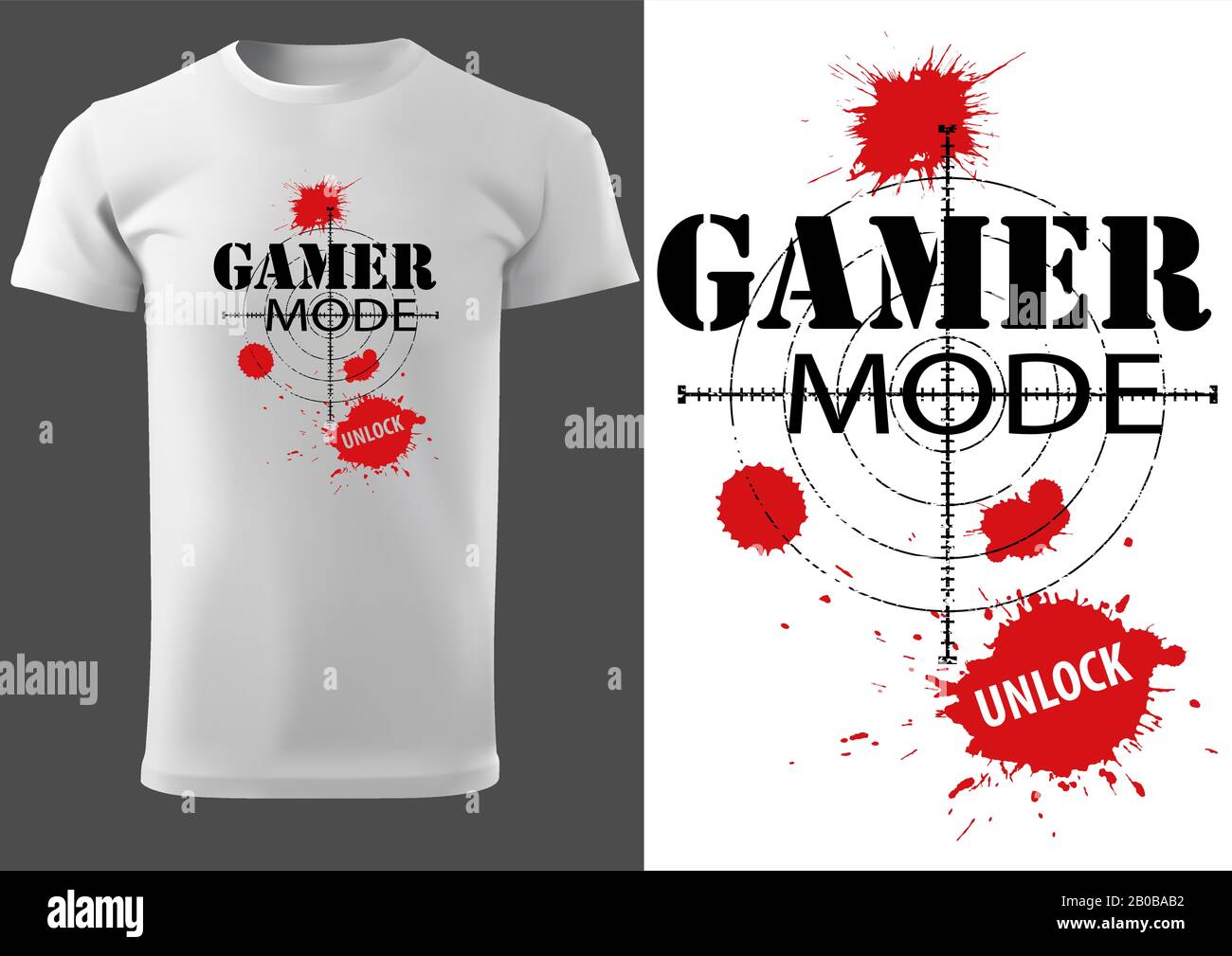 T-shirt Design for Computer Game Player Stock Vector Image & Art - Alamy