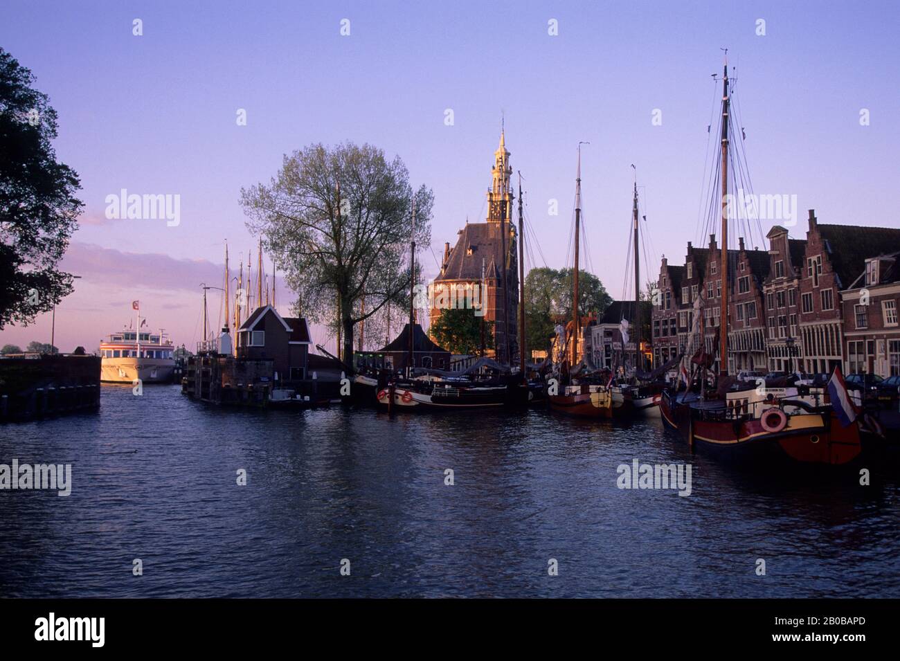 NETHERLANDS, HOORN, HARBOR SCENE WITH OLD SAILBOATS Stock Photo - Alamy