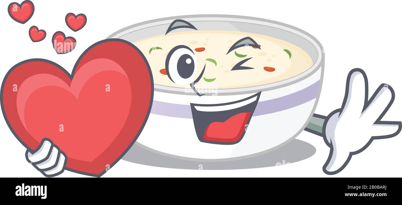 Romantic steamed egg cartoon picture holding a heart Stock Vector Image ...