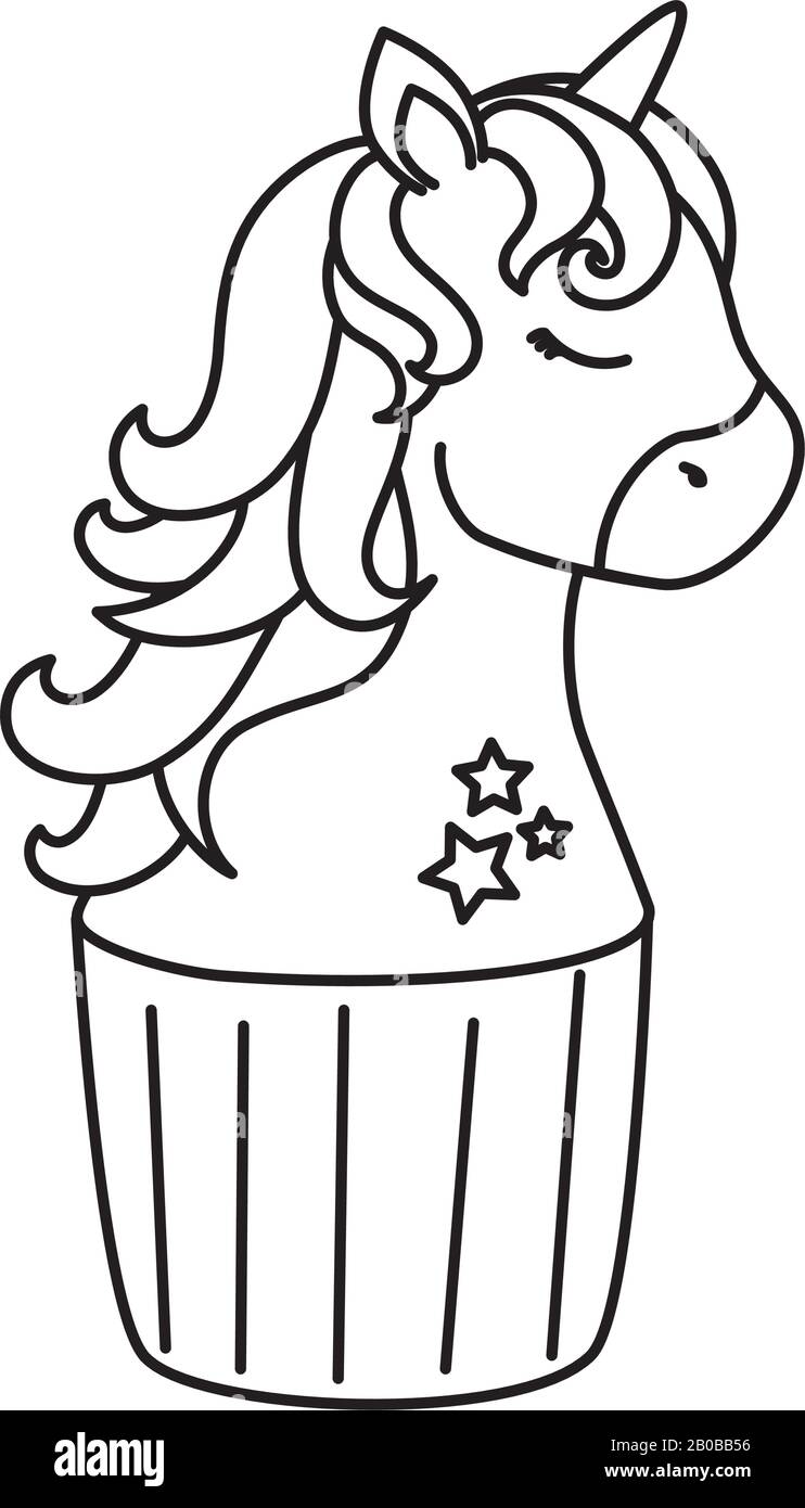 Lovely cupcake design Black and White Stock Photos & Images - Alamy