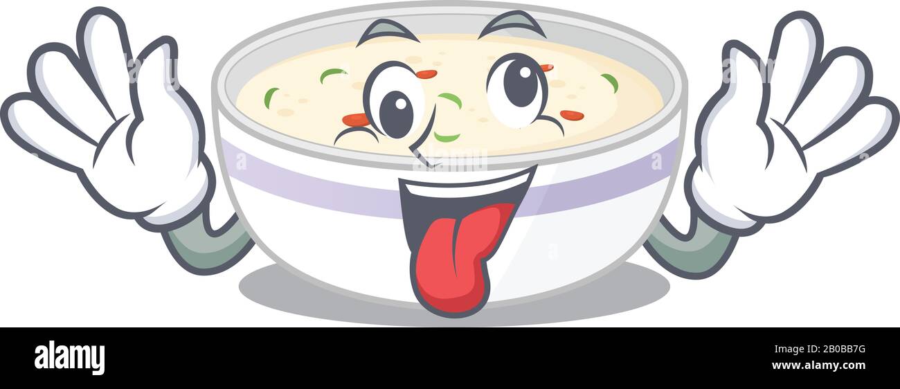 Cute sneaky steamed egg Cartoon character with a crazy face Stock ...
