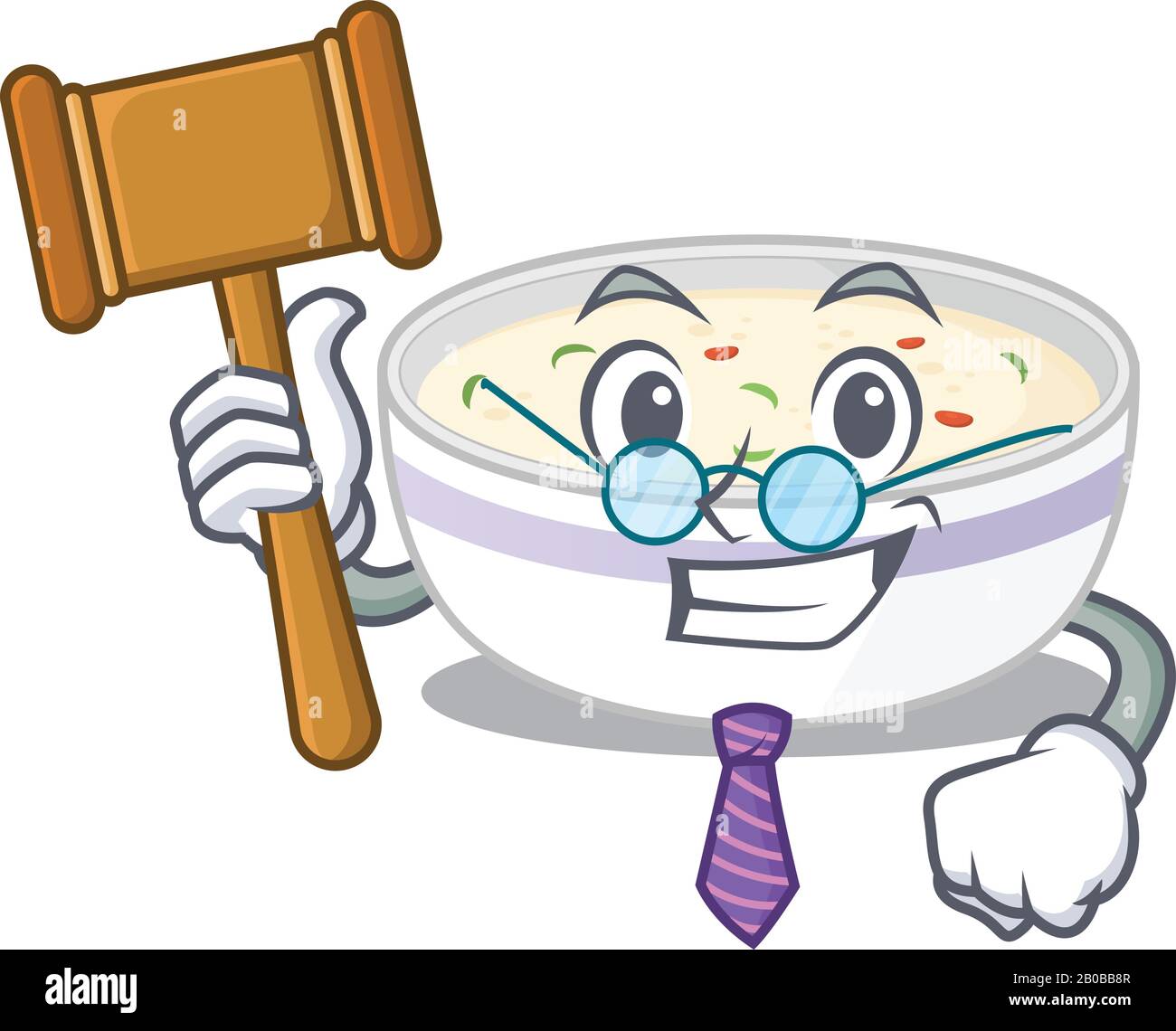Smart Judge steamed egg in mascot cartoon character style Stock Vector ...