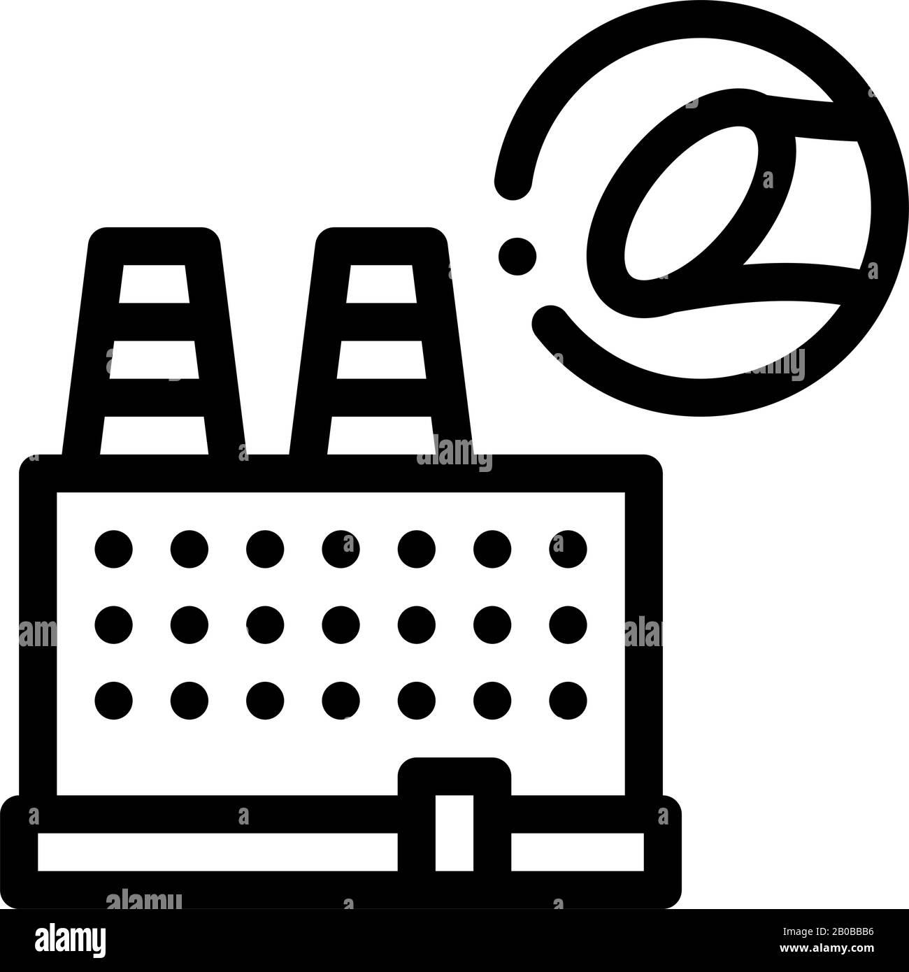 Sugar Factory Icon Vector Outline Illustration Stock Vector Image & Art ...