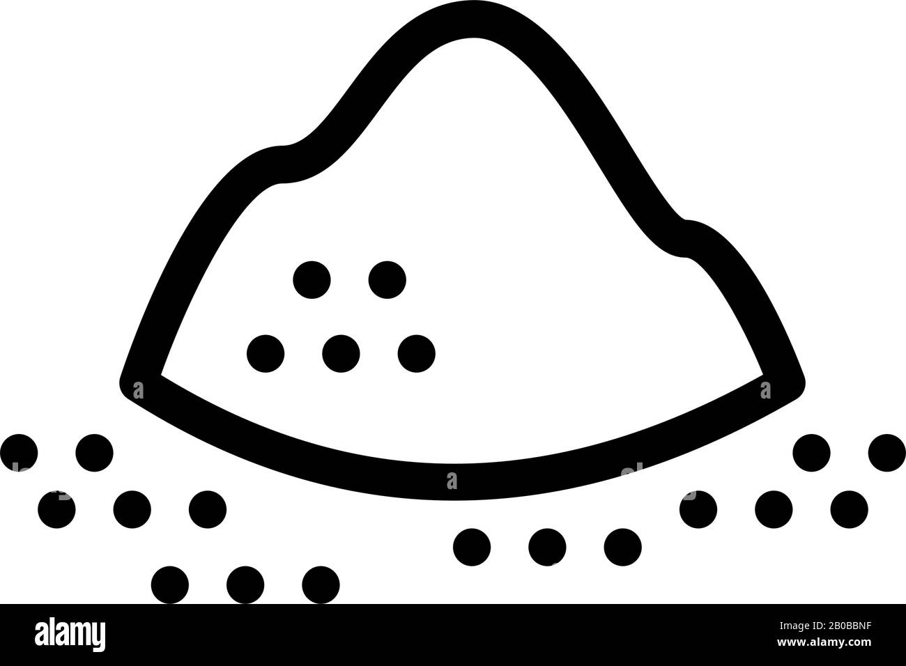 Sugar Sand Heap Icon Vector Outline Illustration Stock Vector Image ...